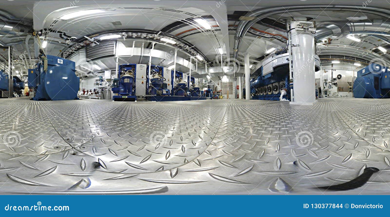 360 VR Virtual Reality Inside of an Engine Machinery Spaces Aboard ...