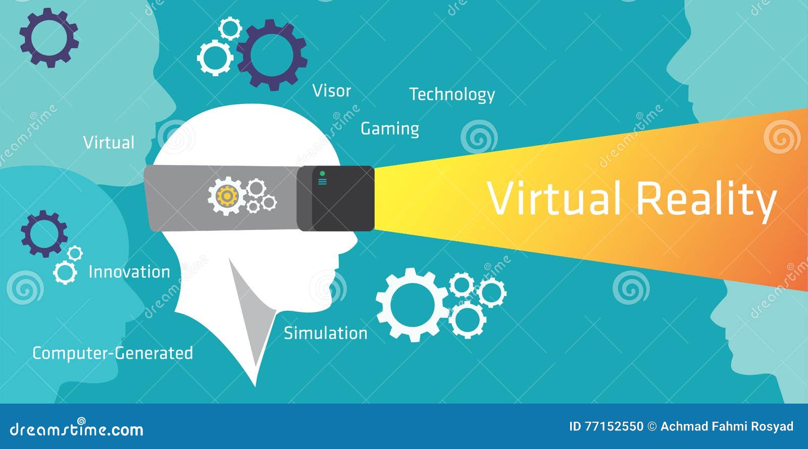 VR Virtual Reality Simulator Device by Illustration Stock Vector ...