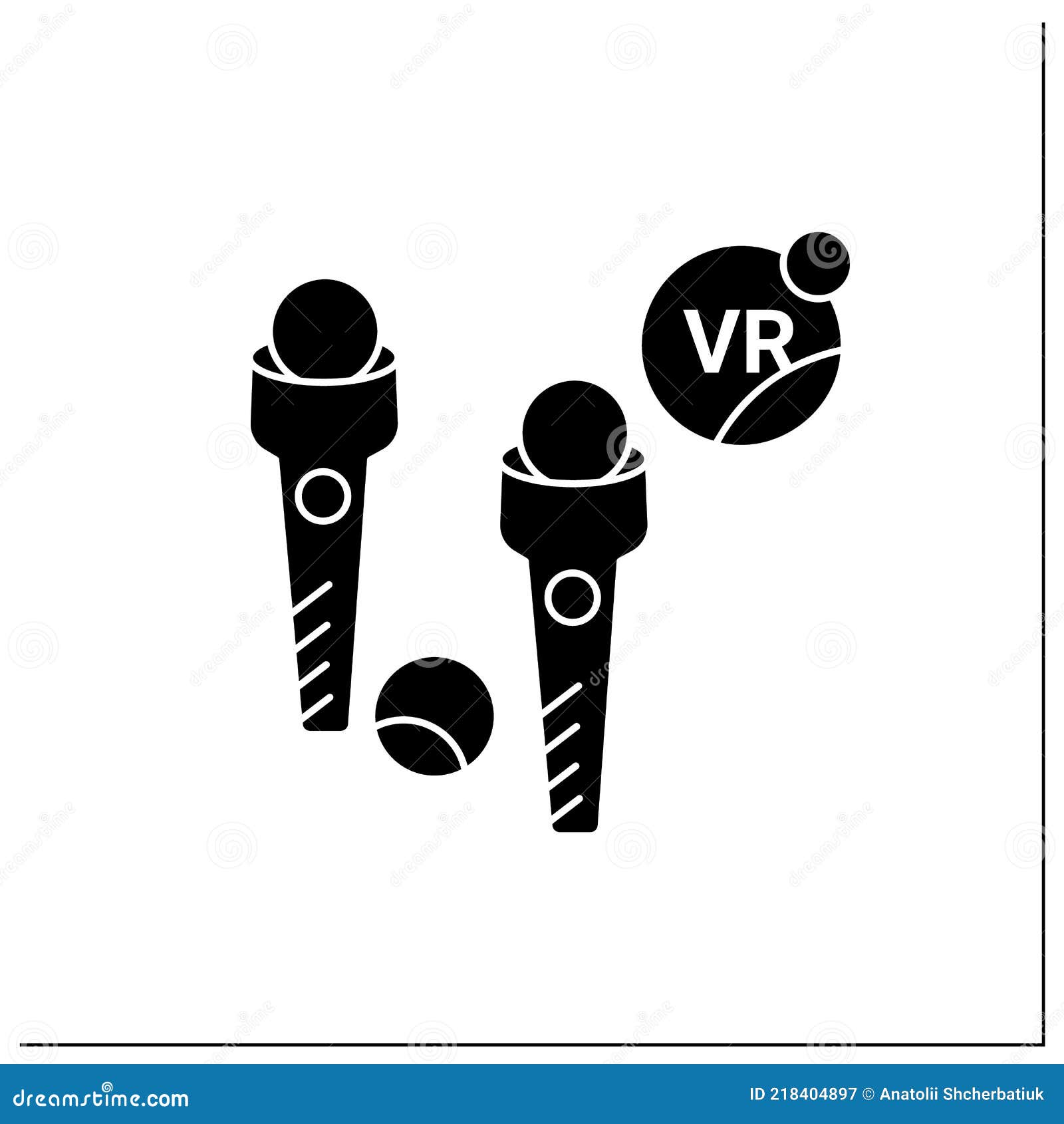 Vr Wireless Controllers Glyph Icon Stock Vector - Illustration of ...