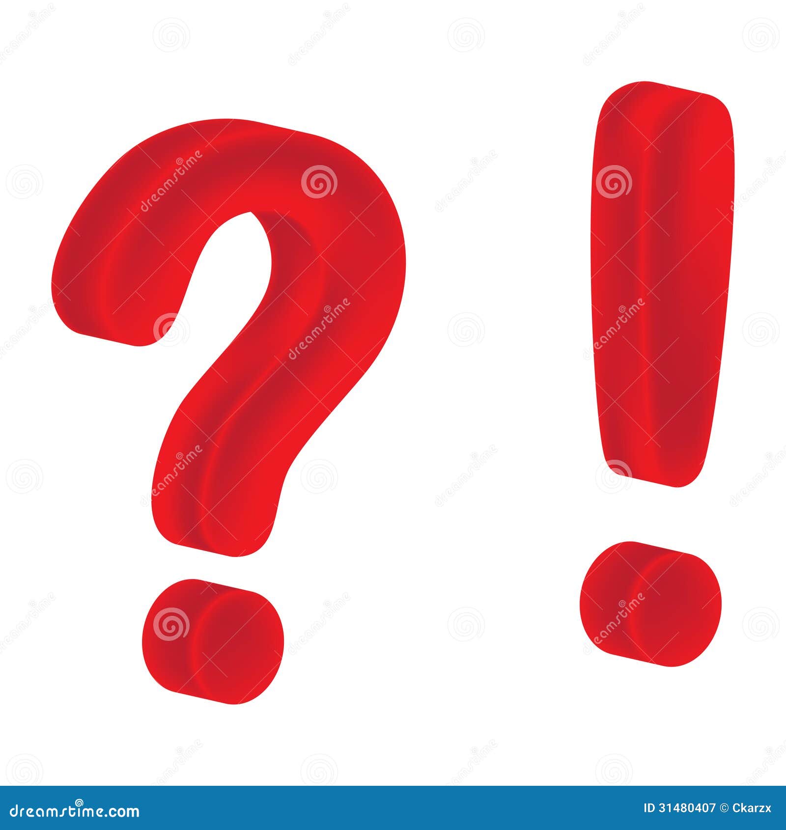 Vraag En Uitroepteken (rood Netwerk) Vector Illustratie - Illustration ...