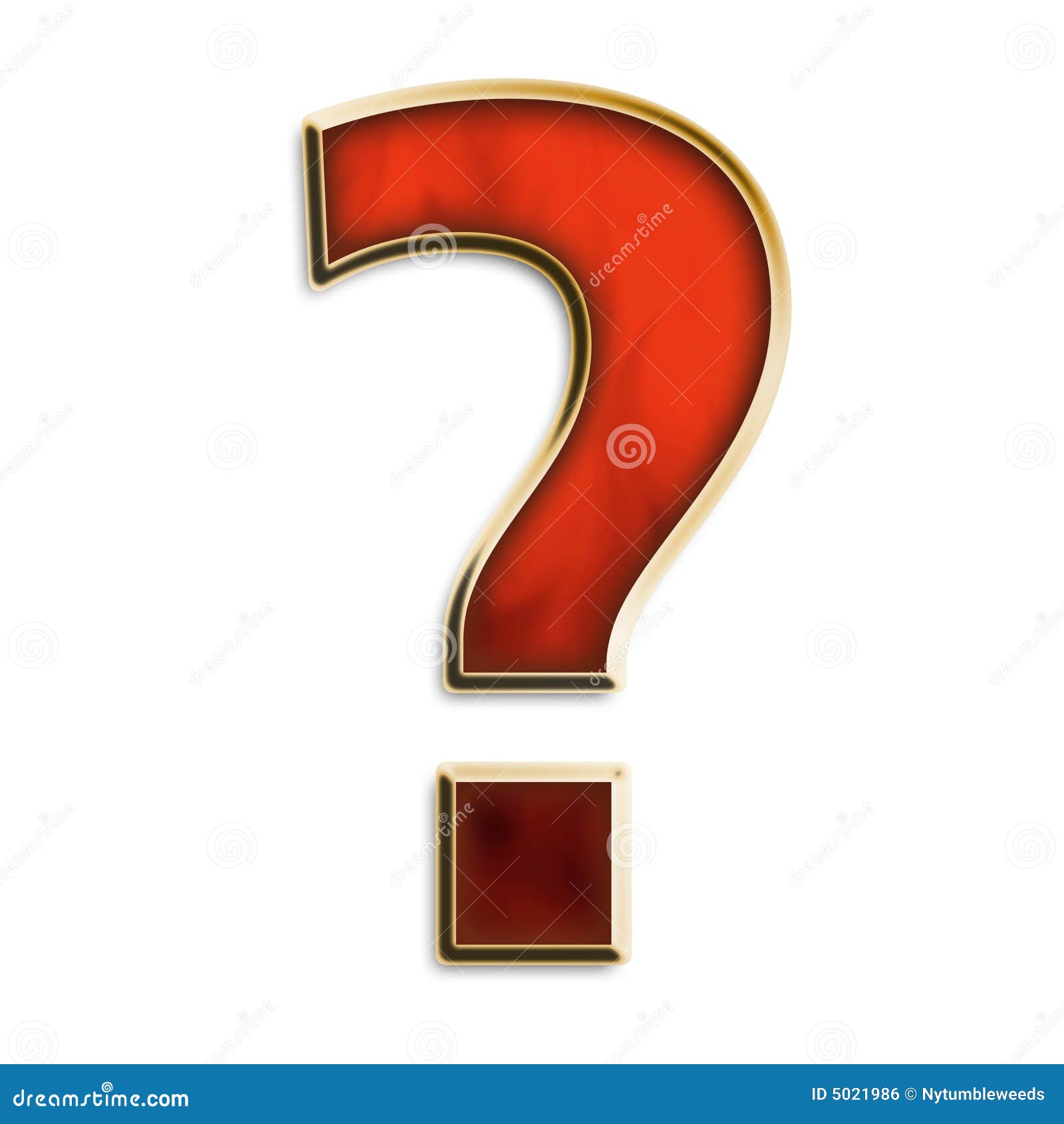 Vraagteken in vurig rood stock illustratie. Illustration of vurig - 5021986