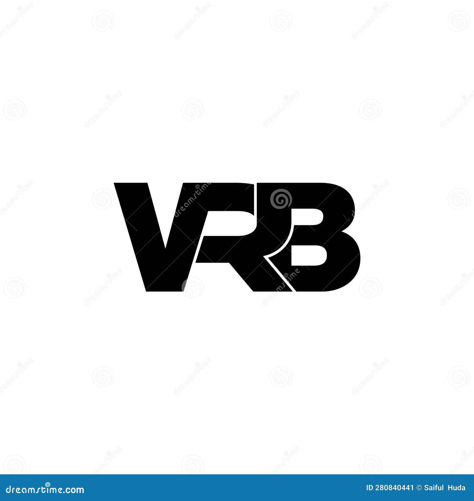 VRB Letter Monogram Logo Design Vector Stock Vector - Illustration of ...