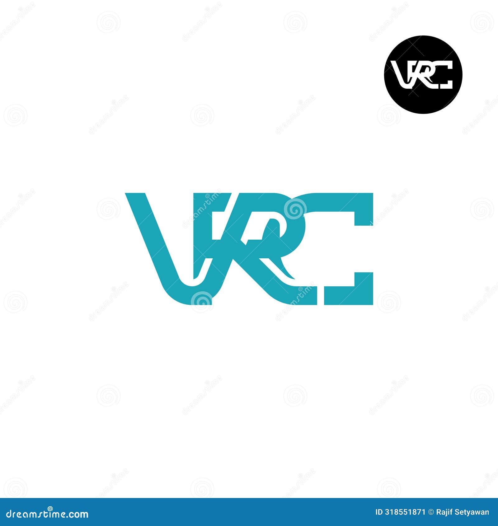 VRC Logo Letter Monogram Design Stock Vector - Illustration of logo ...