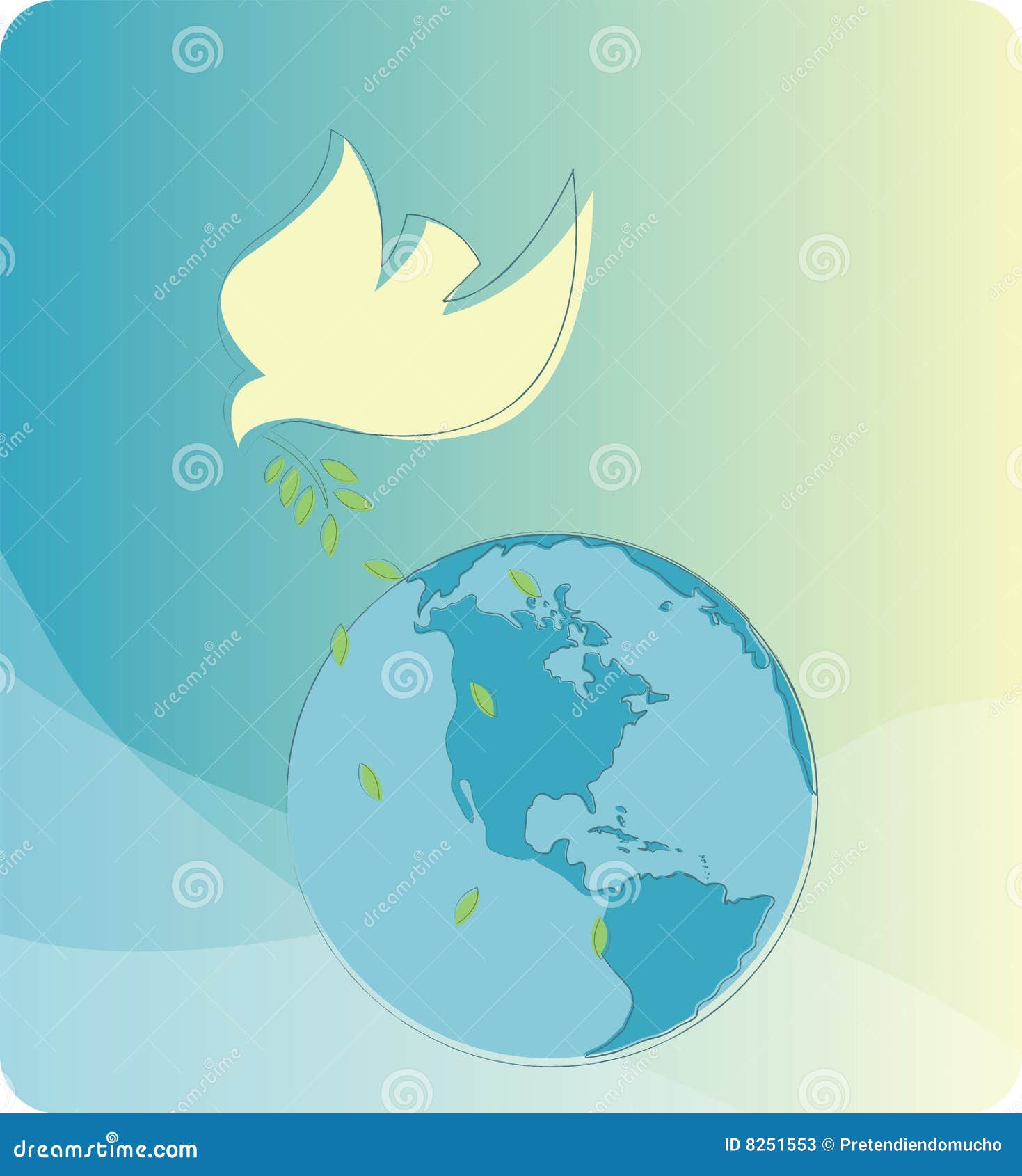 Vrede ter wereld vector illustratie. Illustration of continenten - 8251553