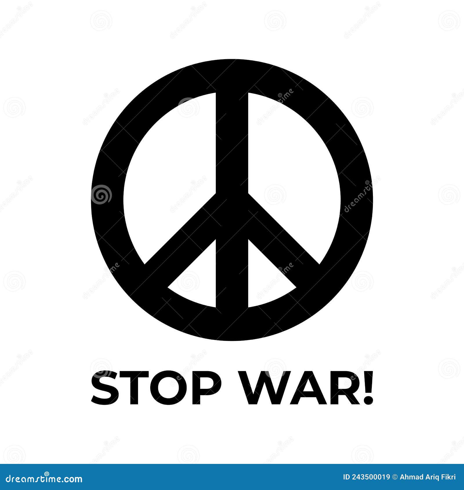 Vredessymbool Einde Oorlog. Symbool Einde Oorlog. Vectorillustratie ...