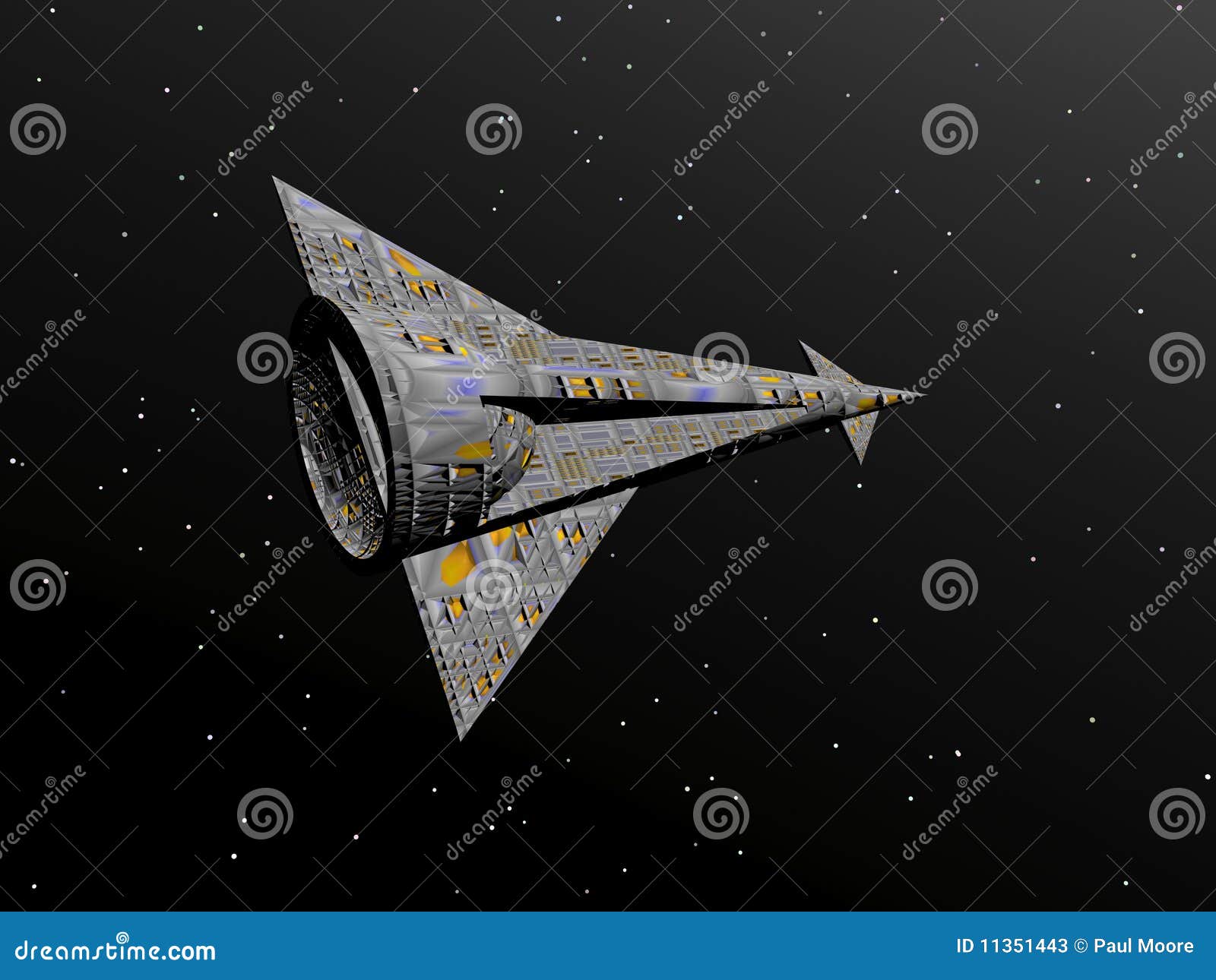 Vreemd Ruimteschip stock illustratie. Illustration of gevecht - 11351443