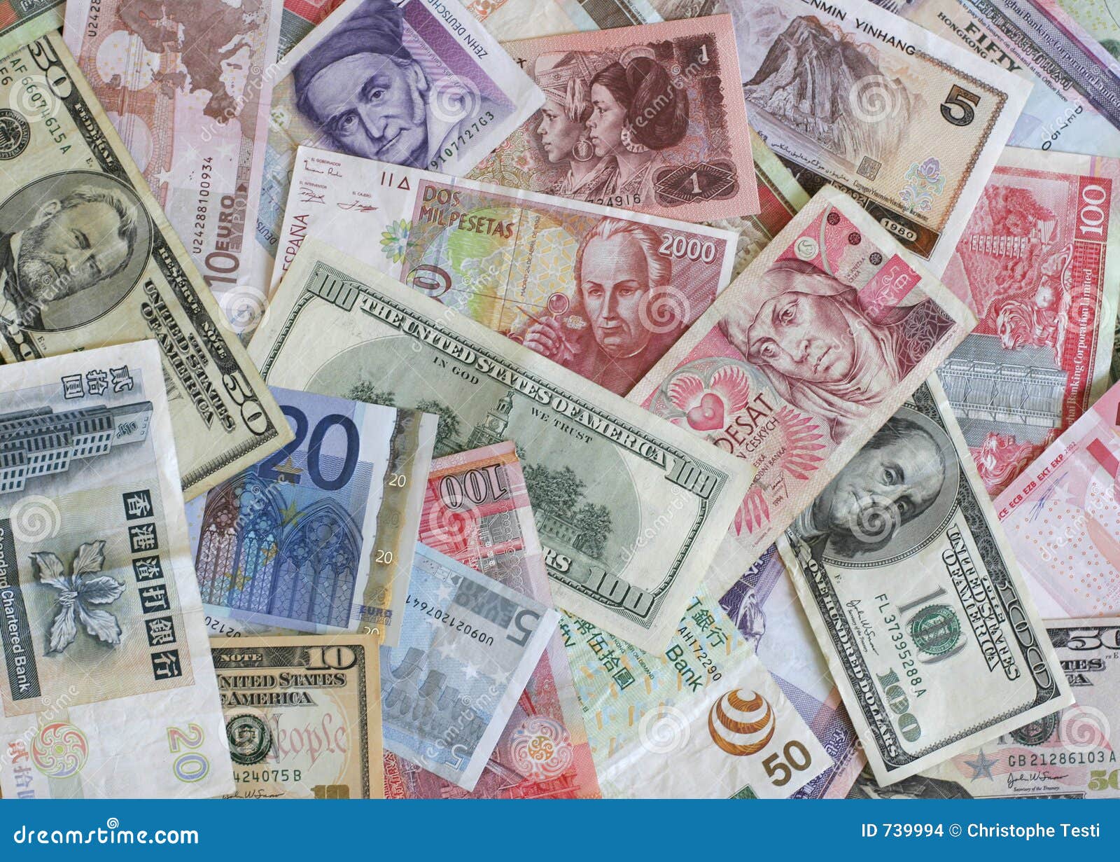 Vreemde valuta stock foto. Image of contant, buitenlands - 739994