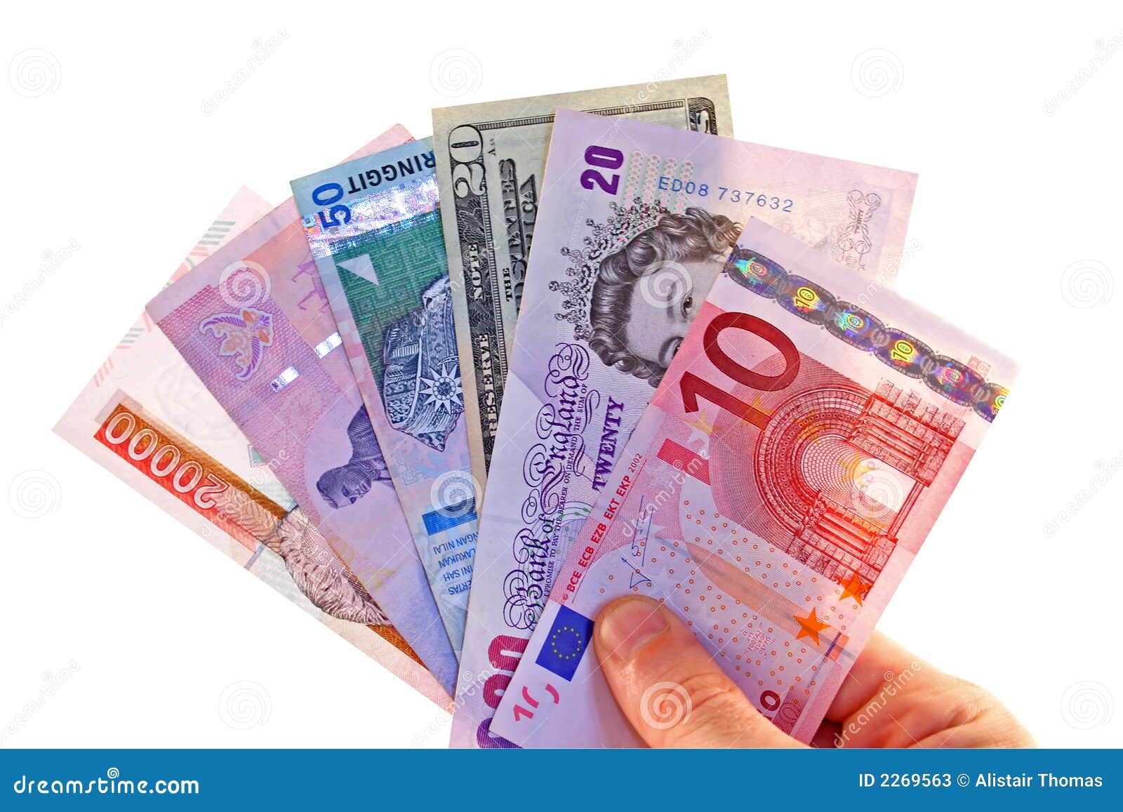 Vreemde valuta's redactionele stock foto. Image of nota - 2269563