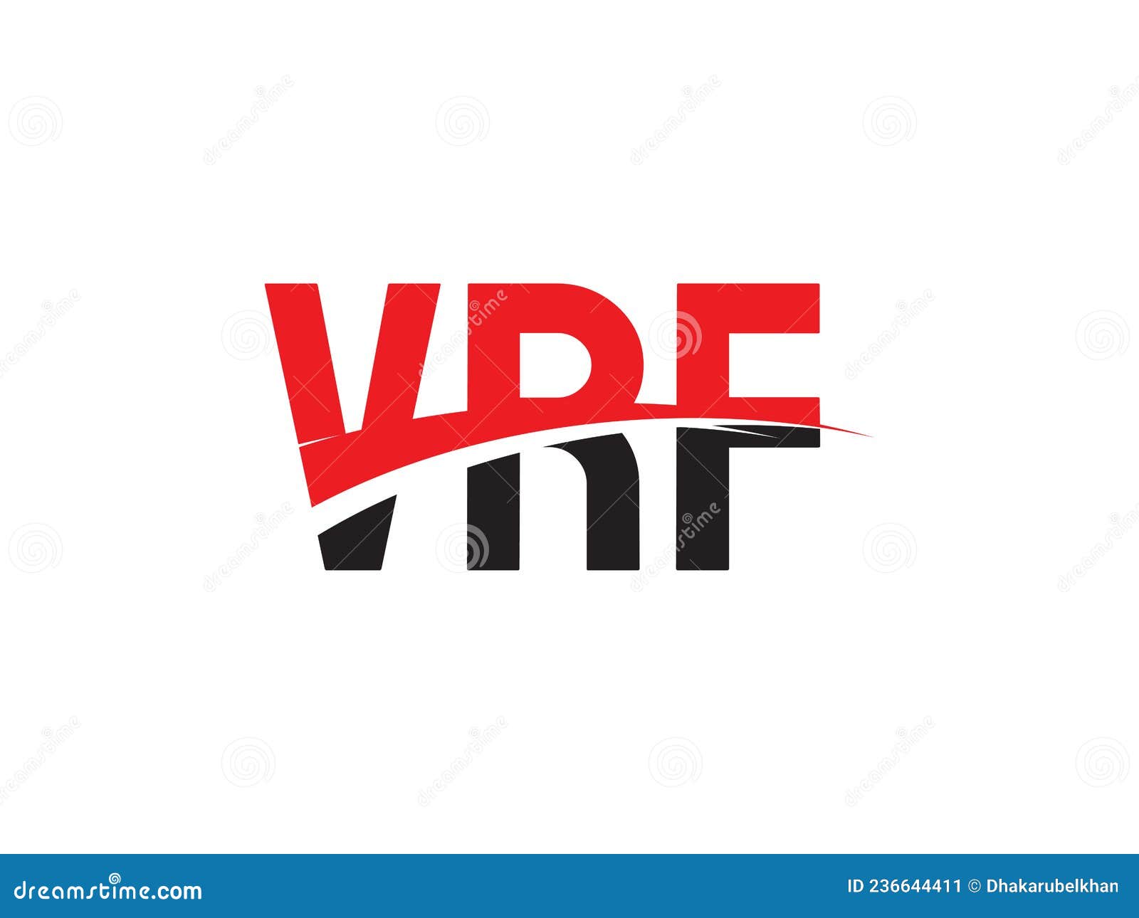 VRF Letter Initial Logo Design Vector Illustration Stock Vector ...