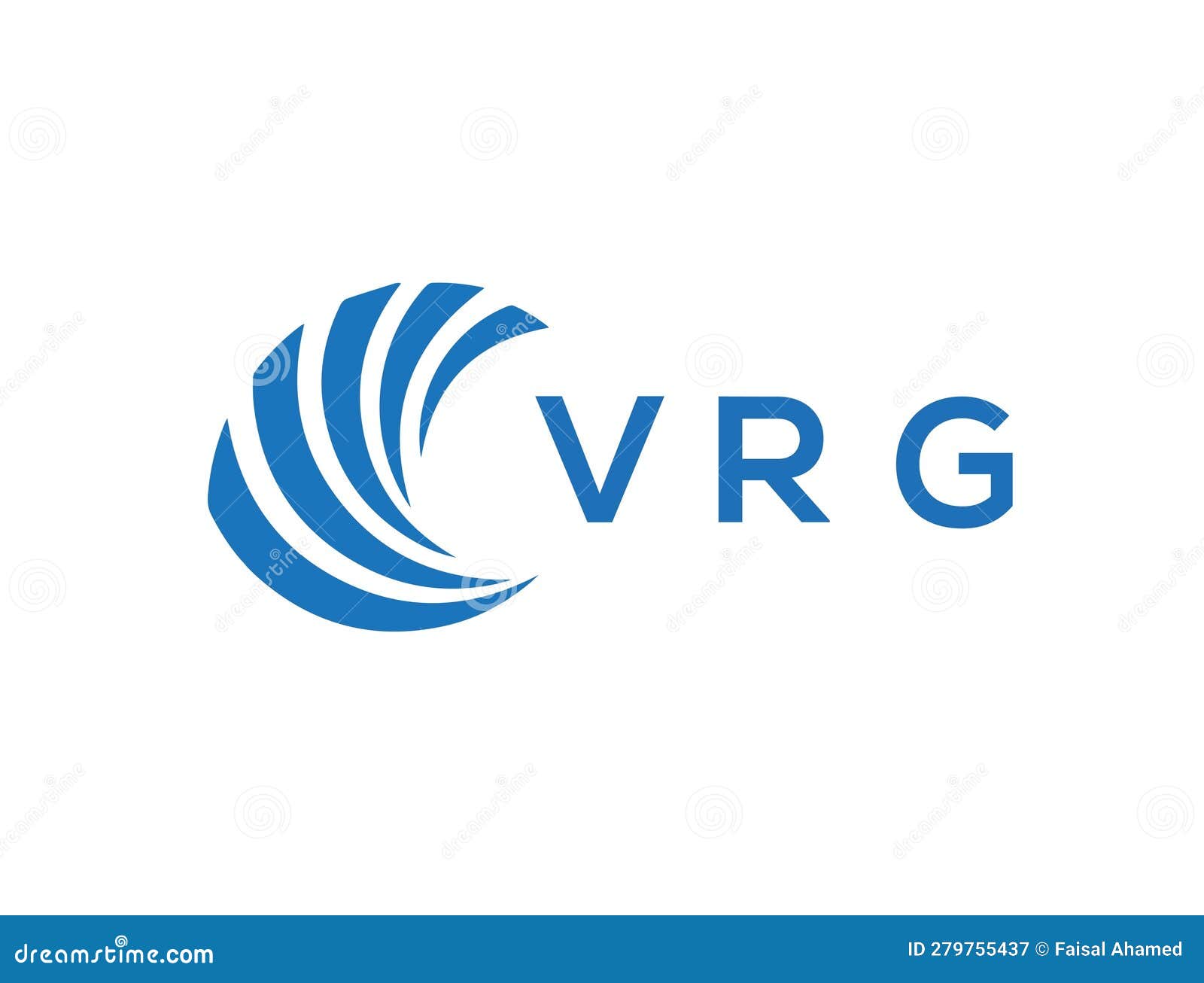 VRG Letter Logo Design on White Background. VRG Creative Circle Letter ...