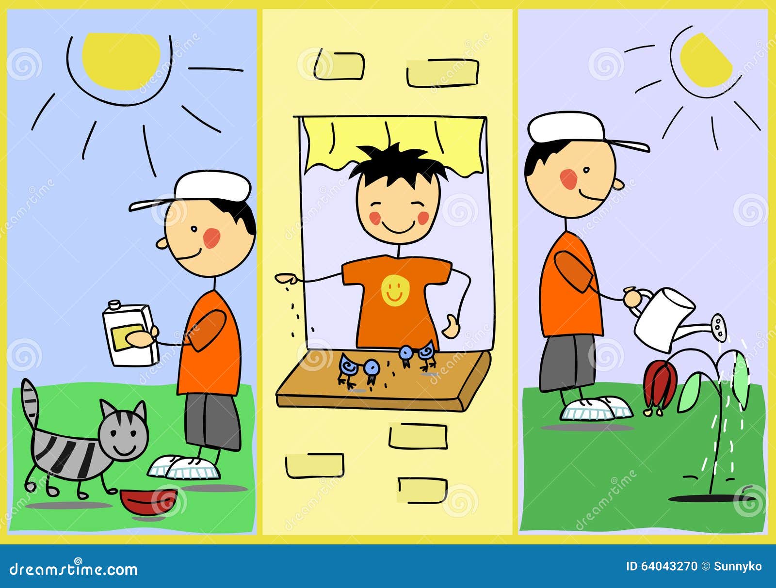 Vriendelijkheid elke dag stock illustratie. Illustration of caddy ...