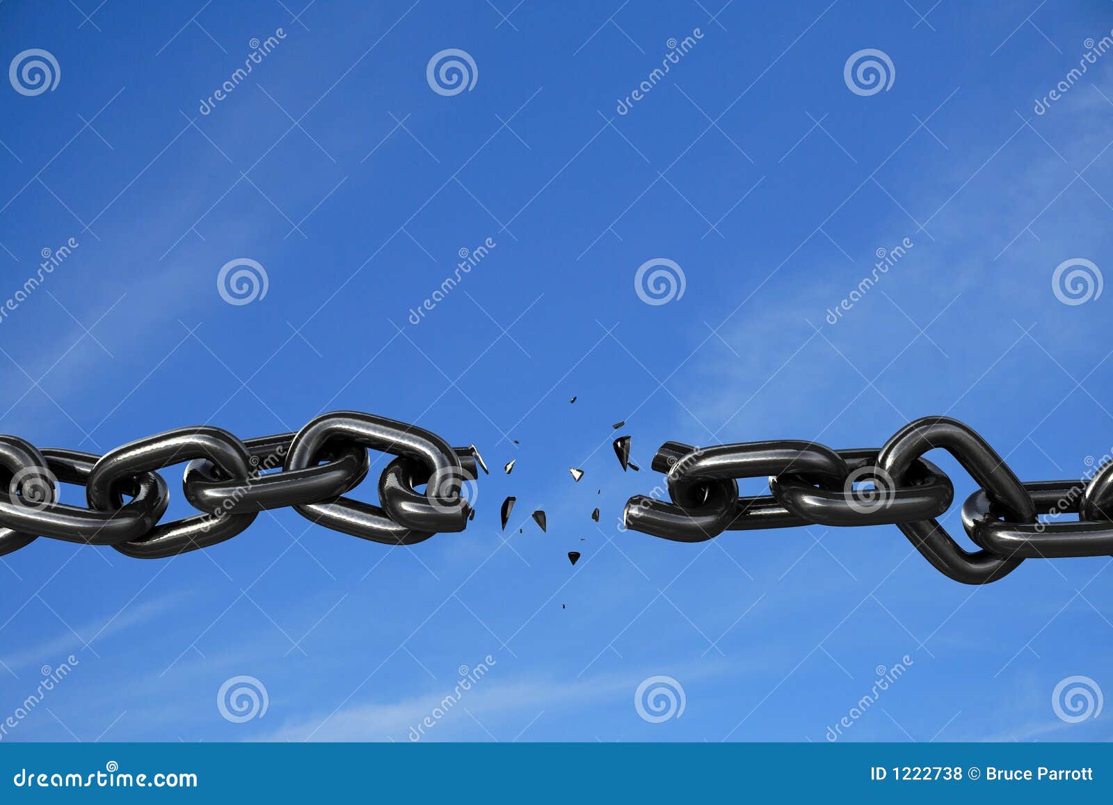 Vrij Breken - De Hemel is De Grensversie Stock Foto - Image of ketting ...