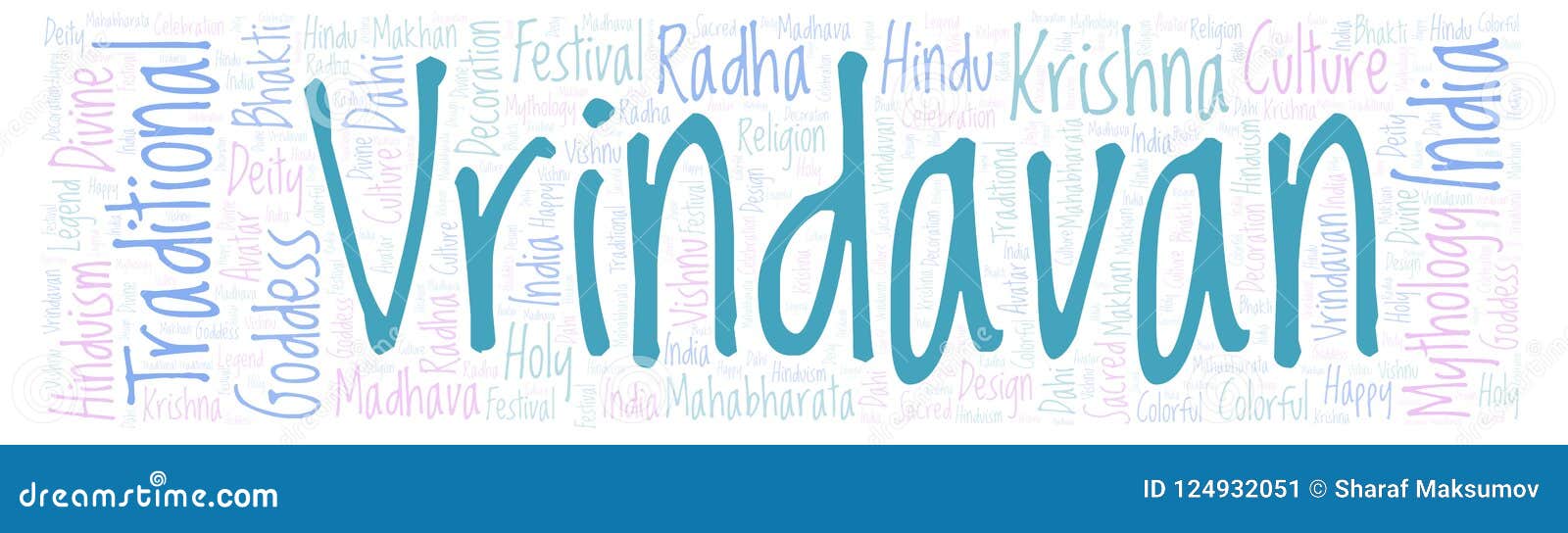 Vrindavan In Banner Form Word Cloud. Royalty-Free Stock Photo ...