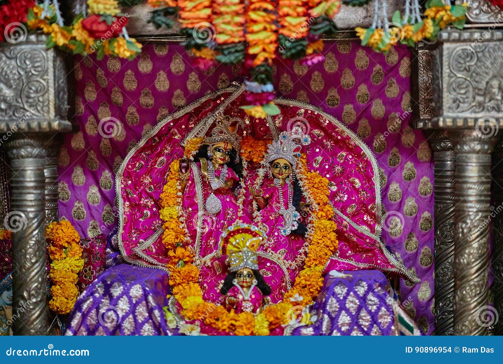 Vrindavan, 22 October 2016: Beautiful Altar of Radha and Krishna Stock ...