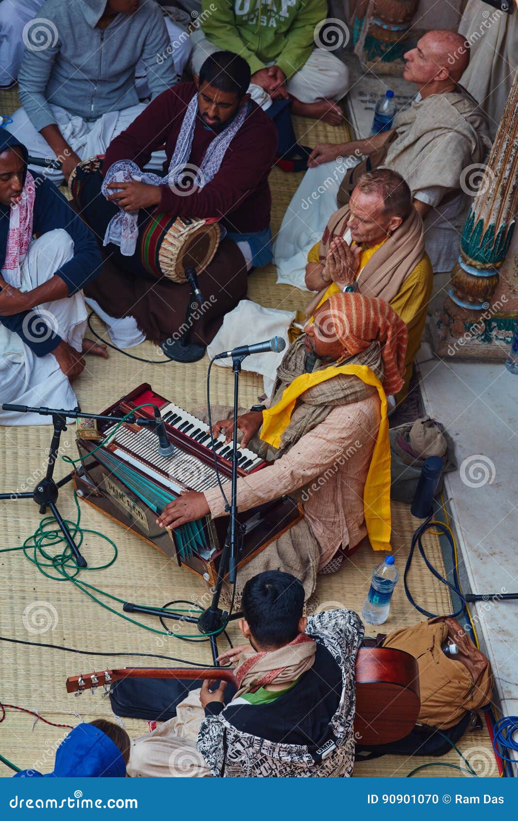 Vrindavan, 22 October 2016: Hare Krishna Group Chant in Vrindavan, UP ...