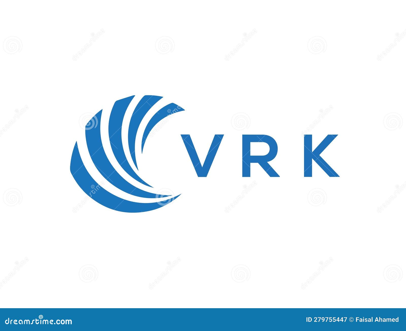 VRK Letter Logo Design on White Background. VRK Creative Circle Letter ...