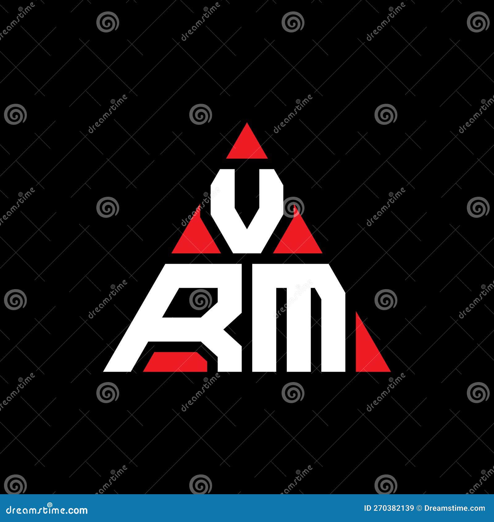 VRM Triangle Letter Logo Design with Triangle Shape. VRM Triangle Logo ...