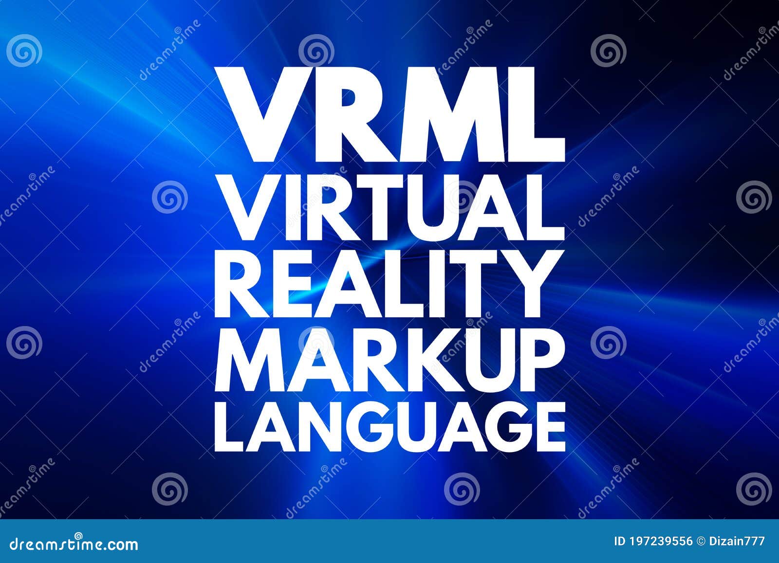 VRML - Virtual Reality Markup Language Acronym, Technology Concept ...