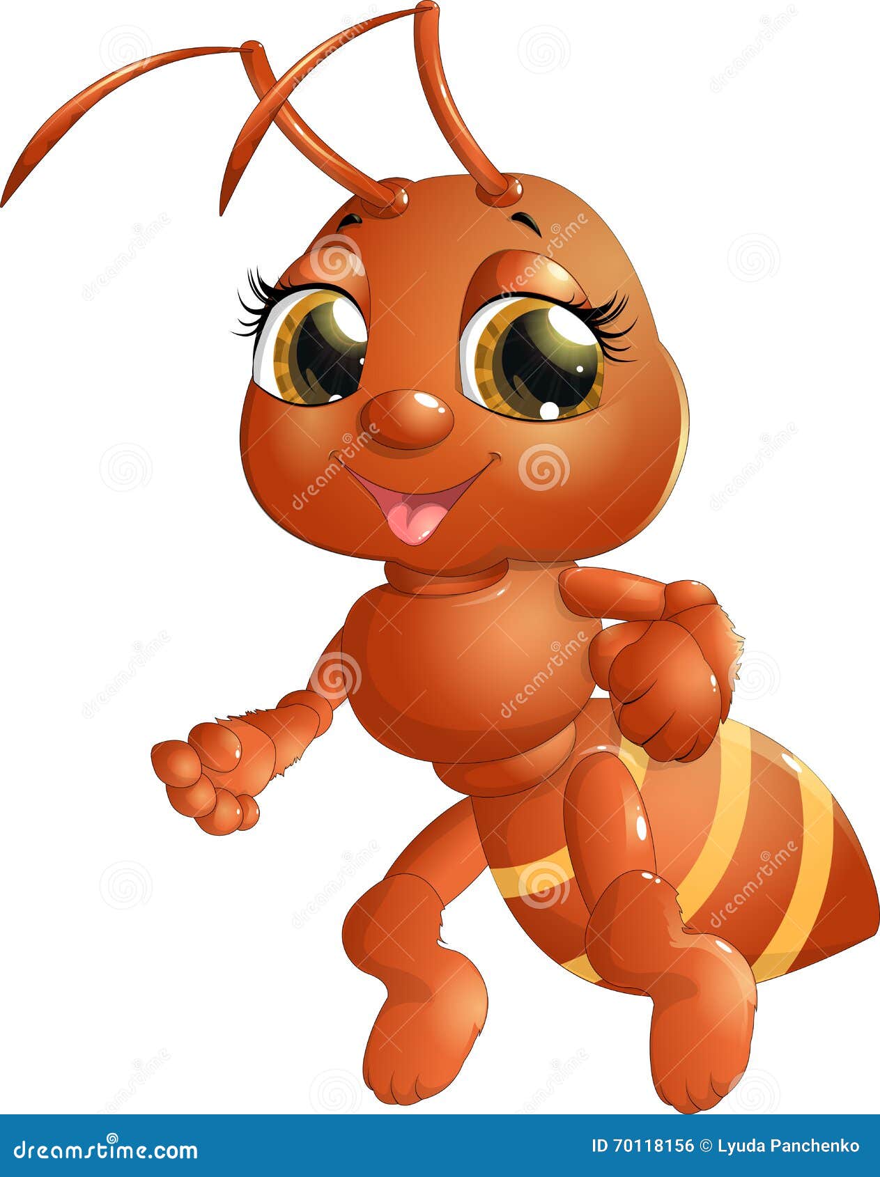 Vrolijke Mier Op Achtergrond Stock Illustratie - Illustration of ...