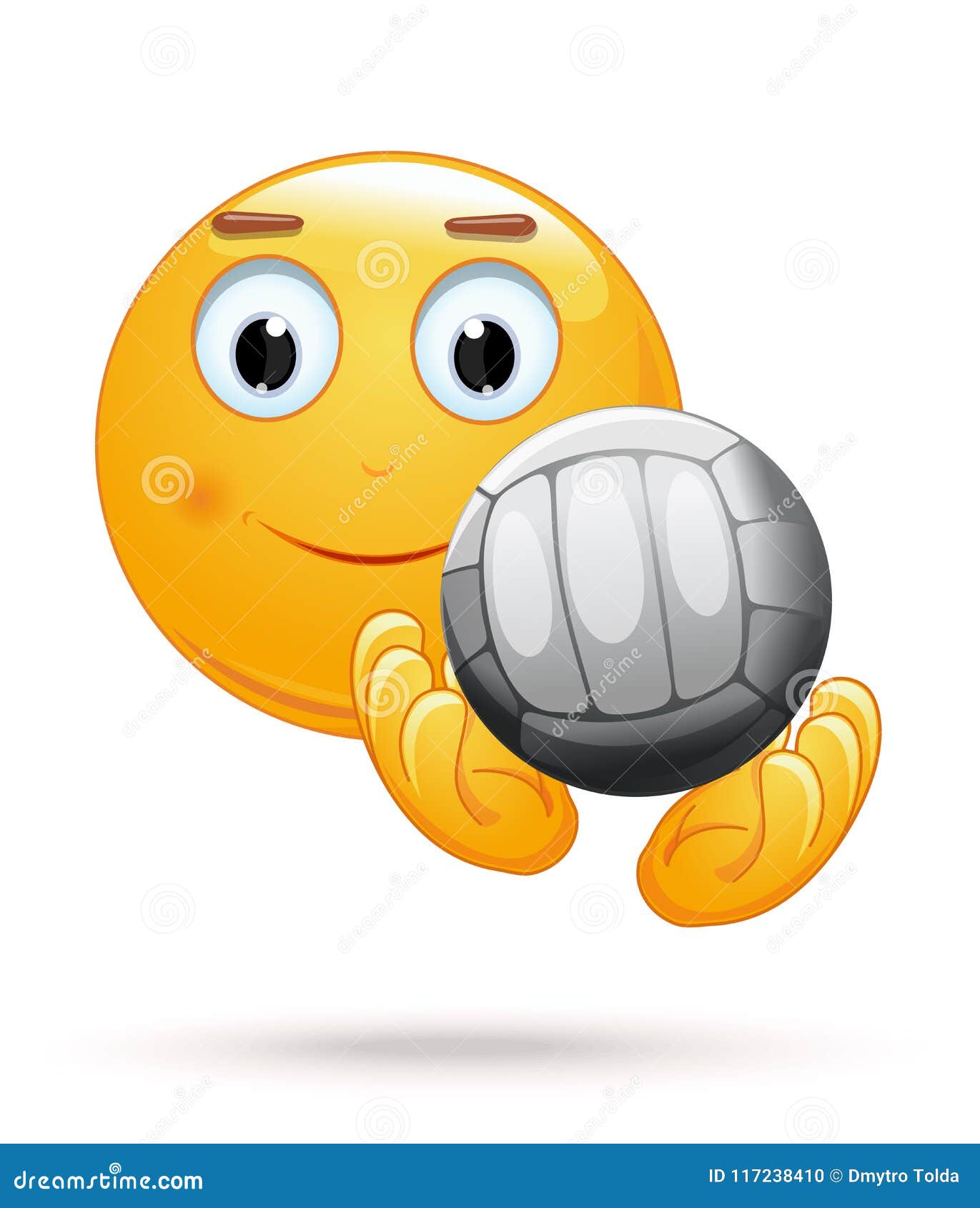 Vrolijke Smiley Vangt De Bal Vector Illustratie - Illustration of ...