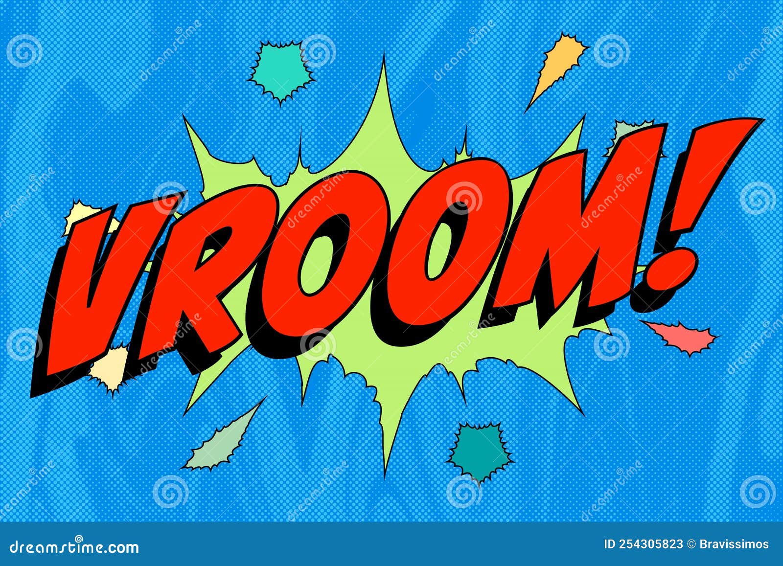 Cartoon Vroom Vector Illustration | CartoonDealer.com #84733988