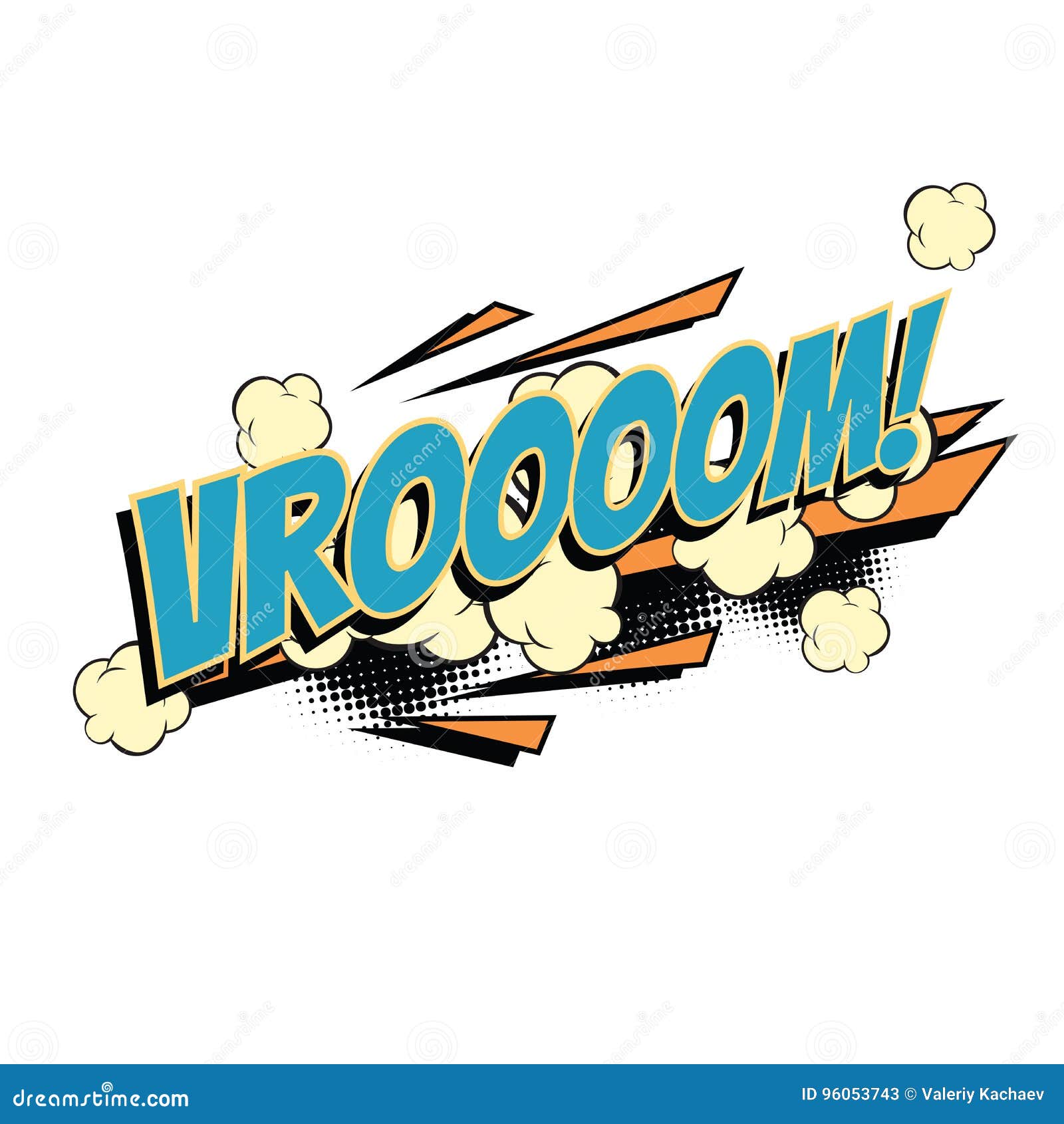Vroom Comic Word Stock Vector Illustration Of Cloud 96053743
