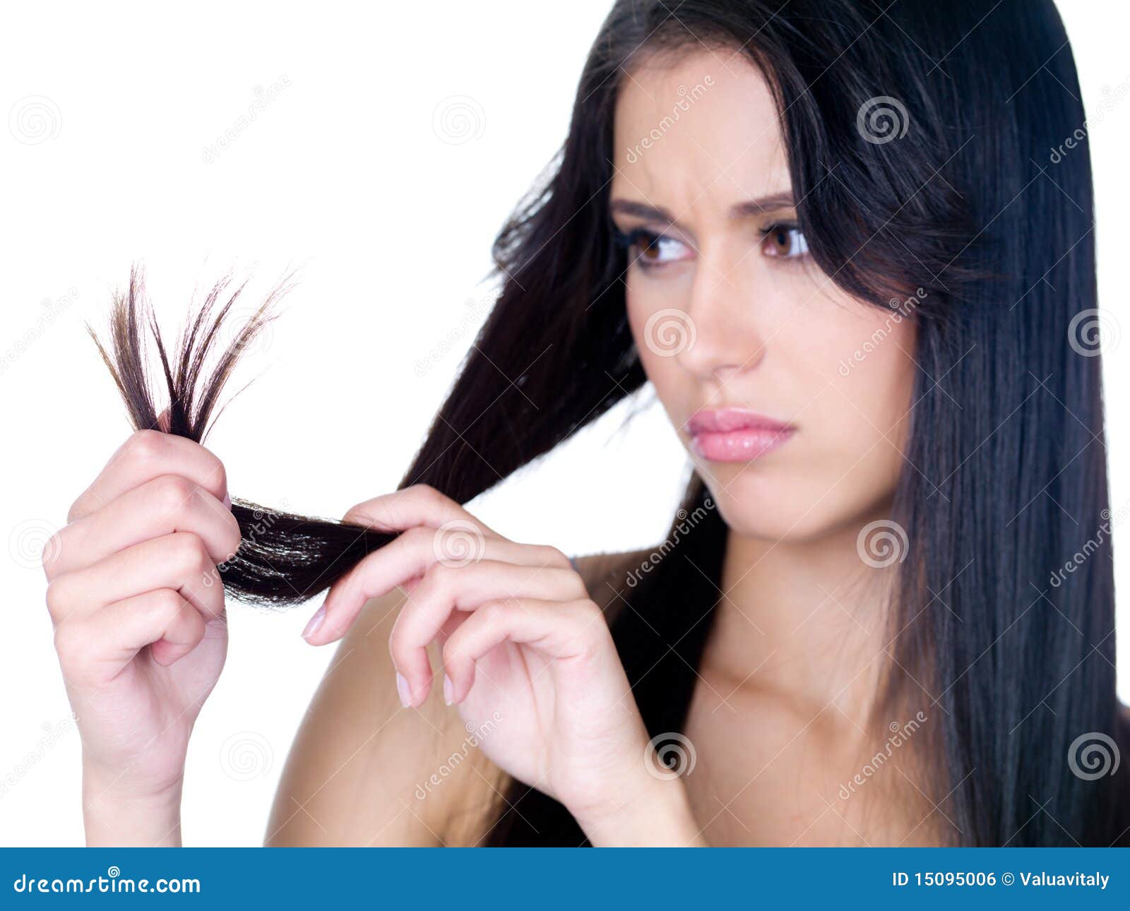 Vrouw in Droevig Wegens Verward Haar Stock Foto - Image of woonkamer ...