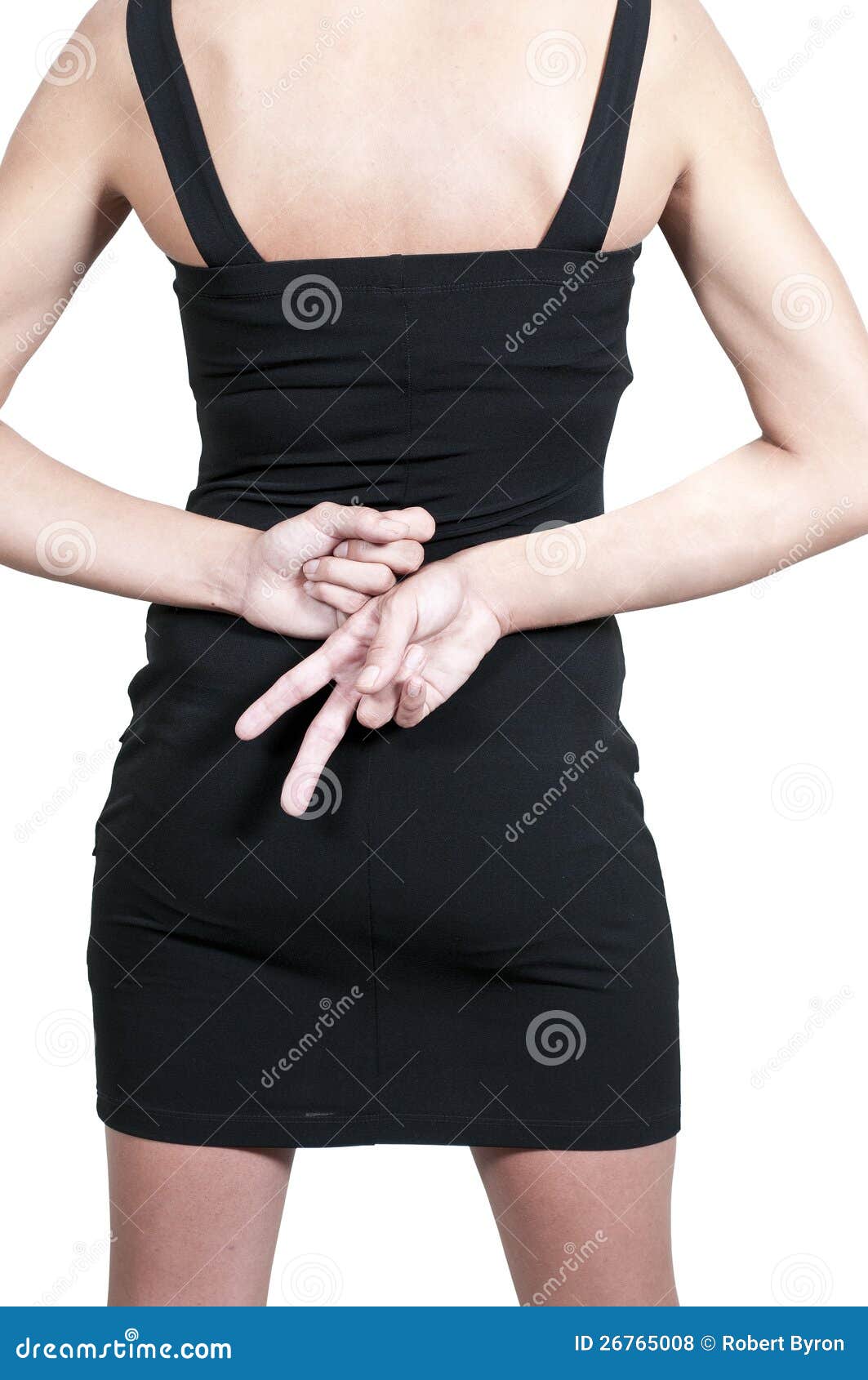 Vrouw Met Handen Achter Rug Stock Foto - Image of achteruit, gebaren ...