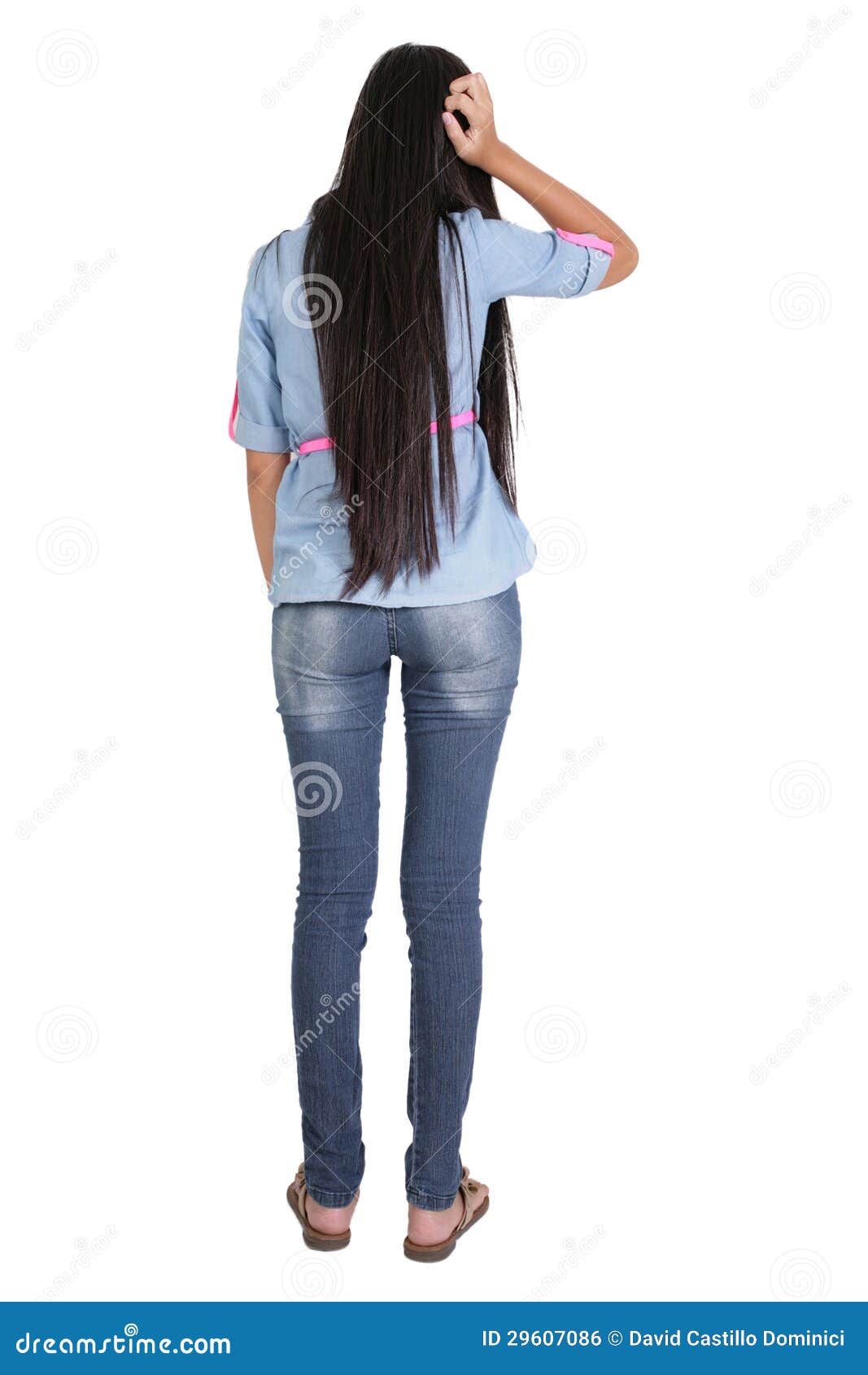 Vrouw van rug stock foto. Image of zaken, hoofd, achter - 29607086