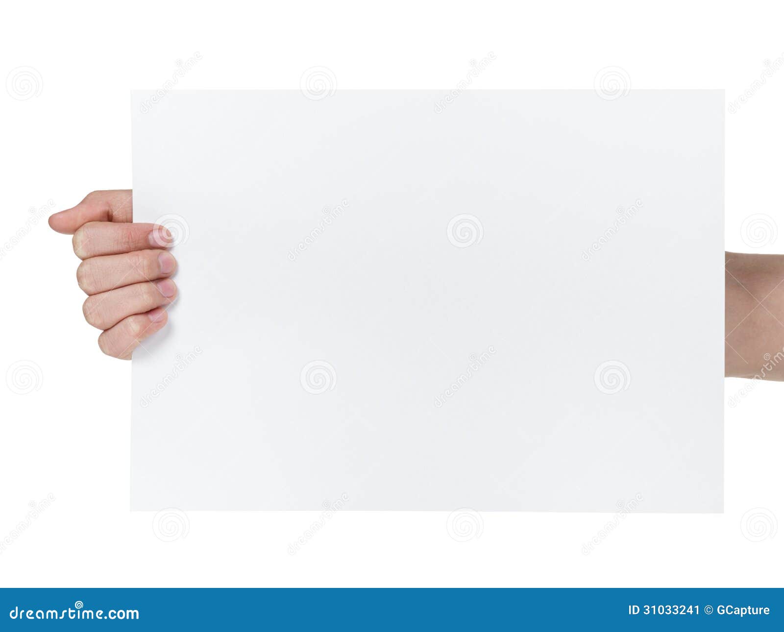 Vrouwelijk De Holdings Leeg Document Van De Tienerhand A4 Blad Stock ...