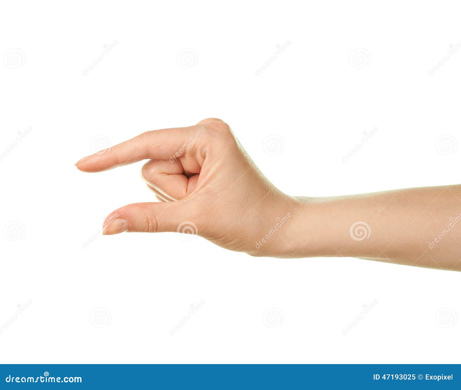 Vrouwelijk Kaukasisch Geïsoleerd Handgebaar Stock Afbeelding - Image of ...