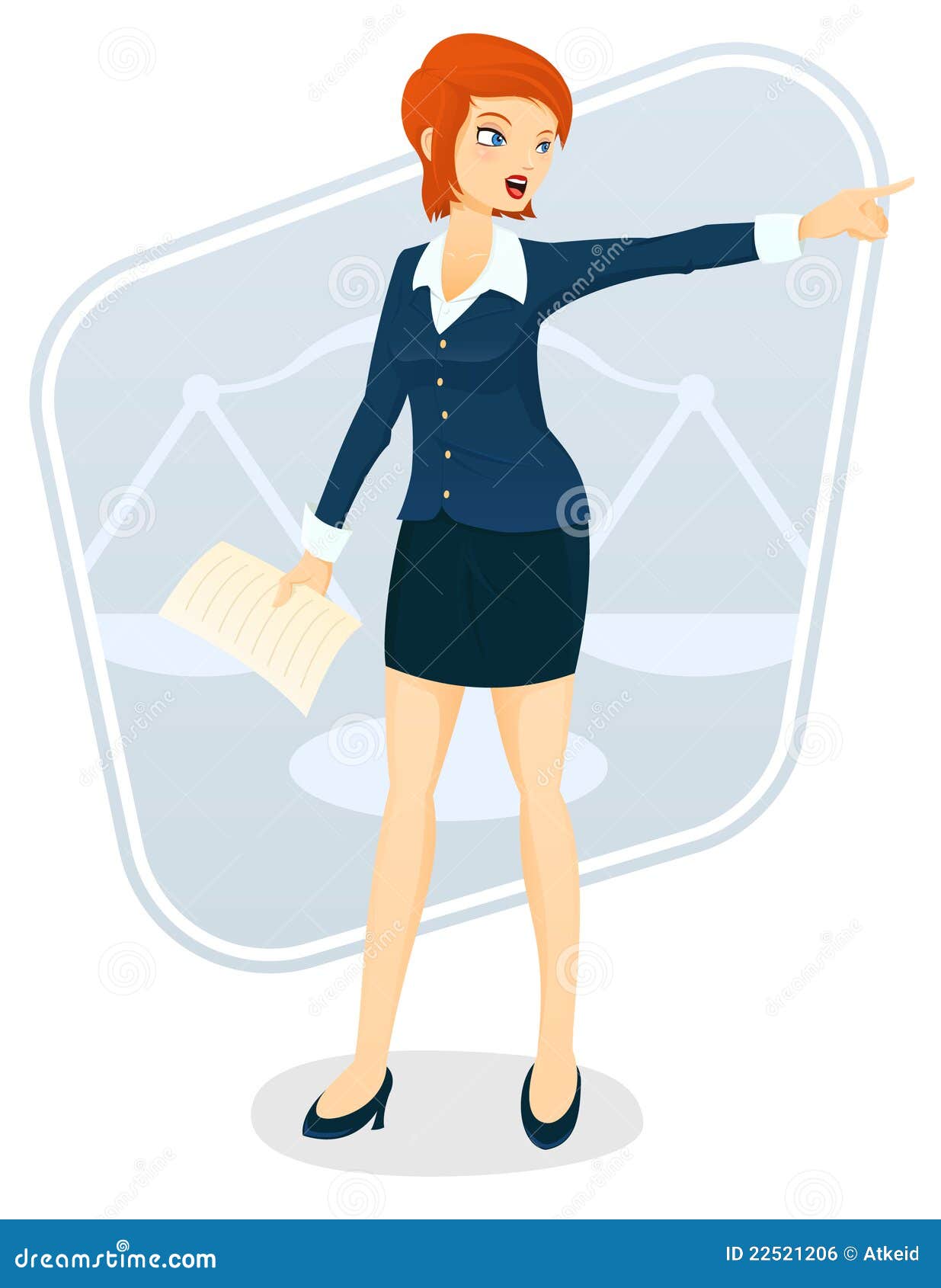 Vrouwelijke Advocaat vector illustratie. Illustration of kostuum - 22521206