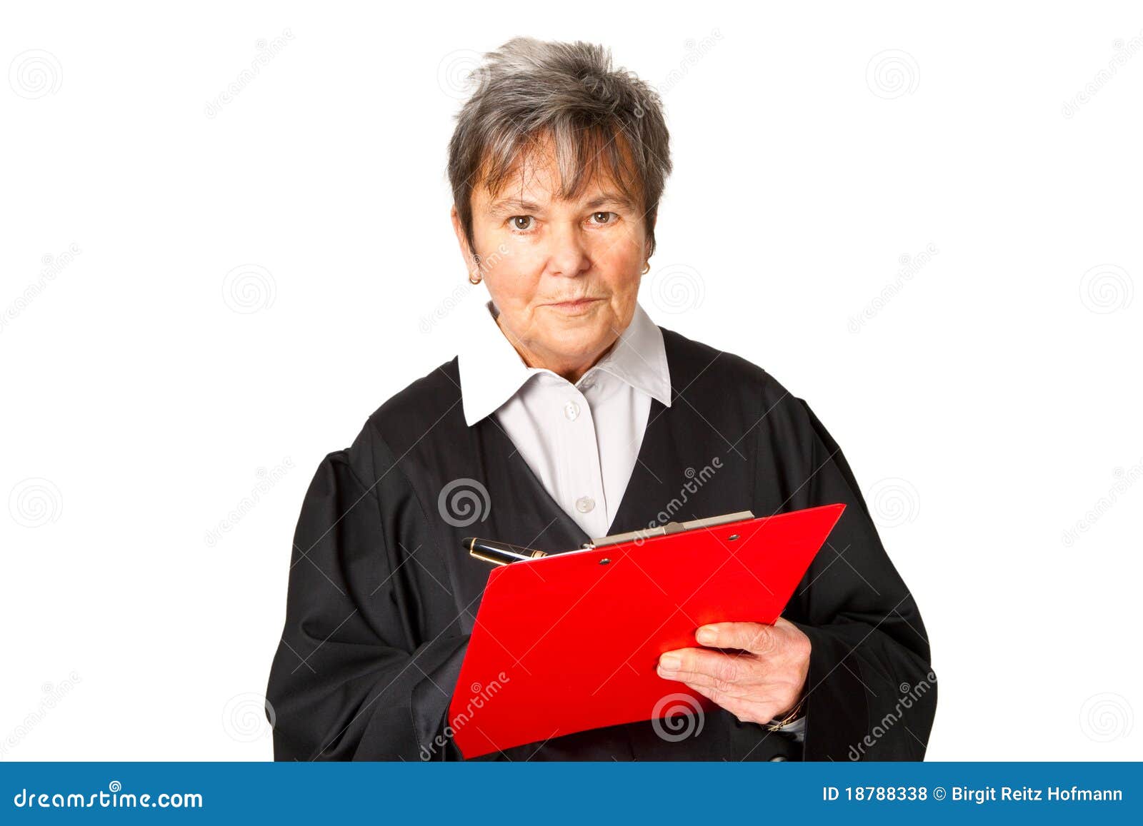 Vrouwelijke Advocaat Met Klembord Stock Foto - Image of mensen ...