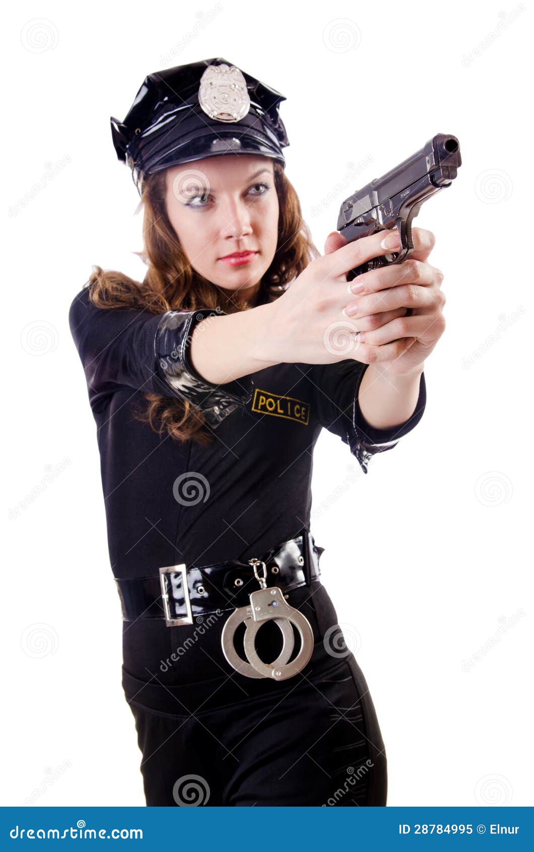 Vrouwelijke politie stock afbeelding. Image of schoonheid - 28784995