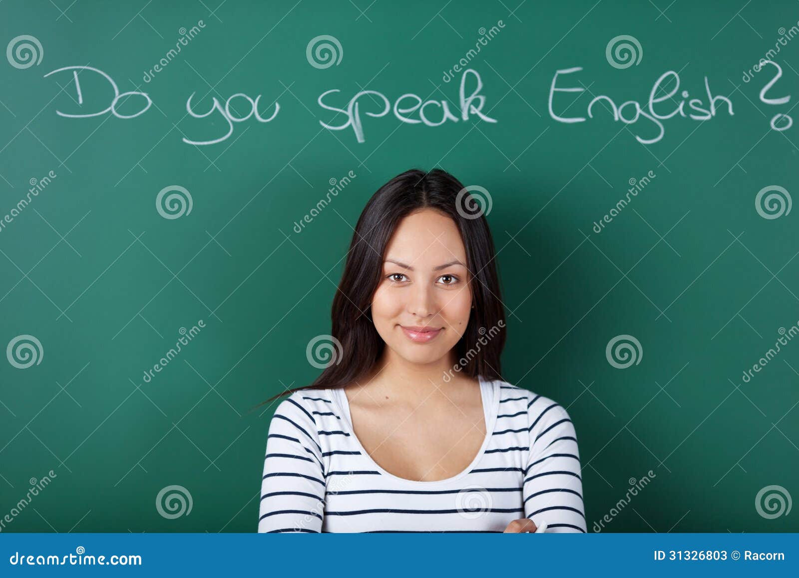 Vrouwelijke Student Die Het Engels Leren Stock Afbeelding - Image of ...
