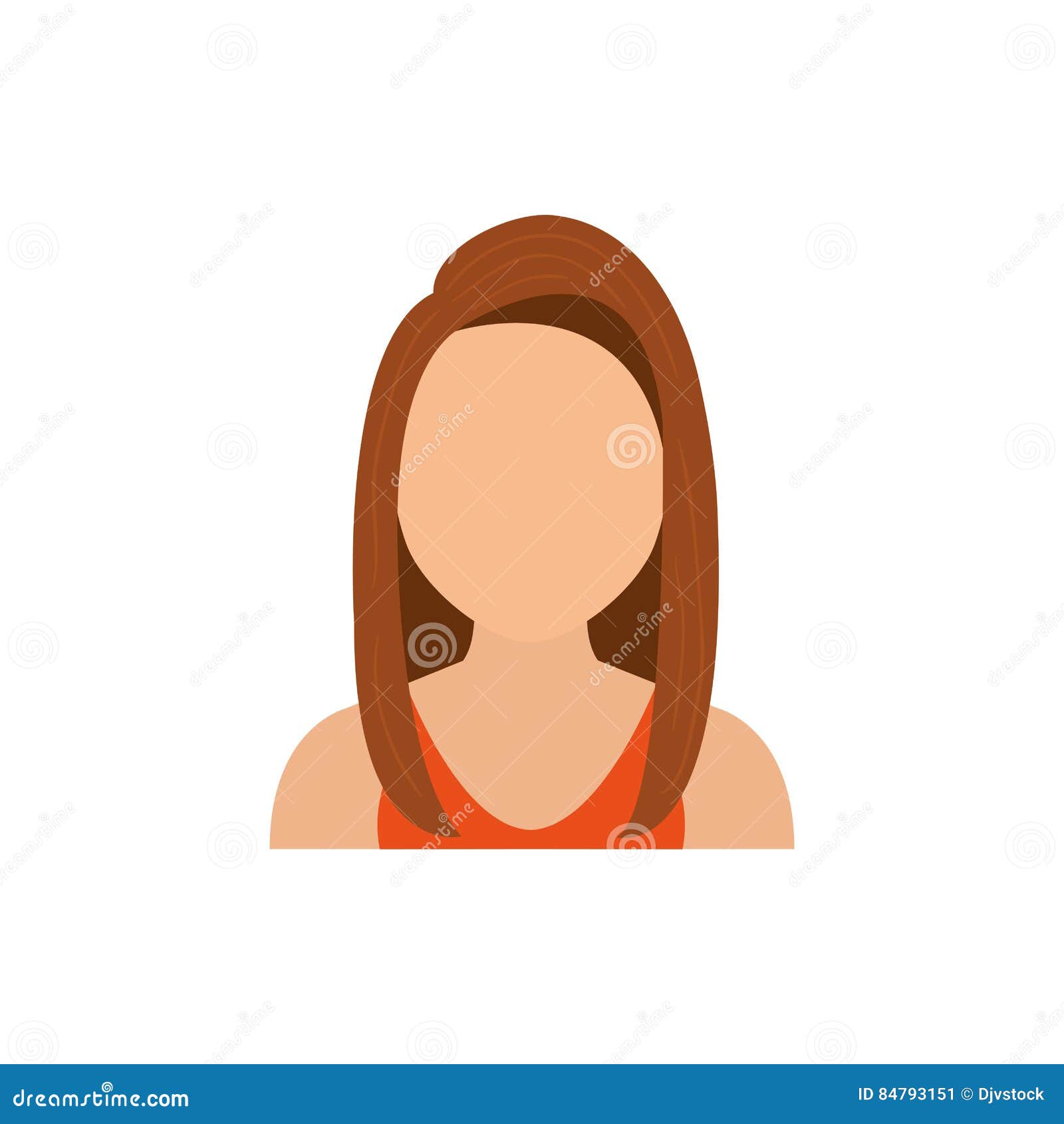 Vrouwen anoniem profiel stock illustratie. Illustration of gezichts ...