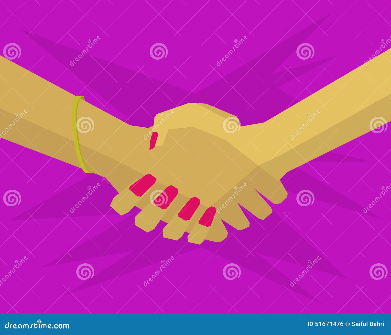 Vrouwen Die Handen Met Elkaar Schudden Vector Illustratie ...