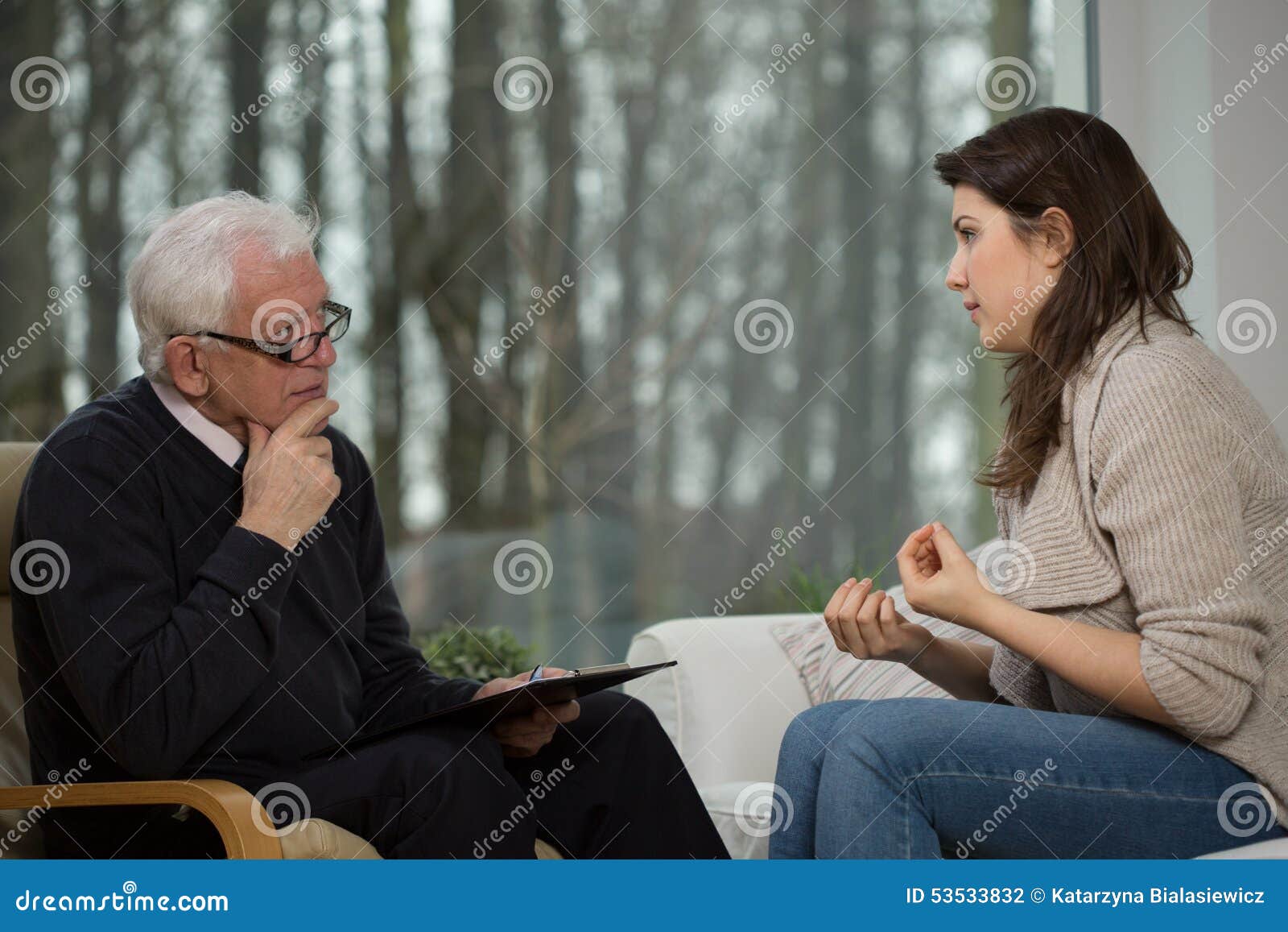 Vrouwengebruik Het Psychologische Adviseren Stock Foto - Image of ...