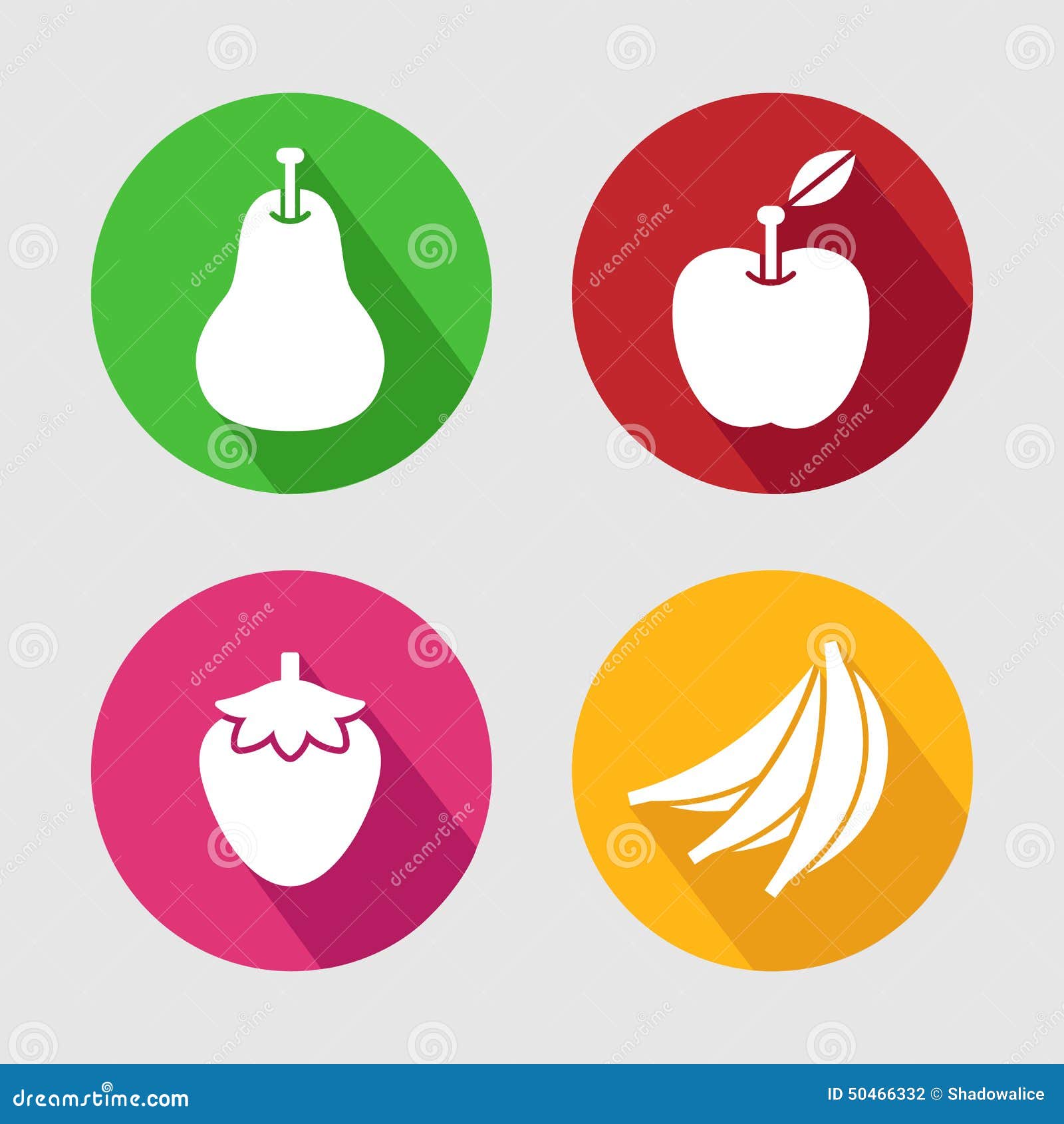 Vruchten Pictogramreeks Vector Eps10 Vector Illustratie - Illustration ...