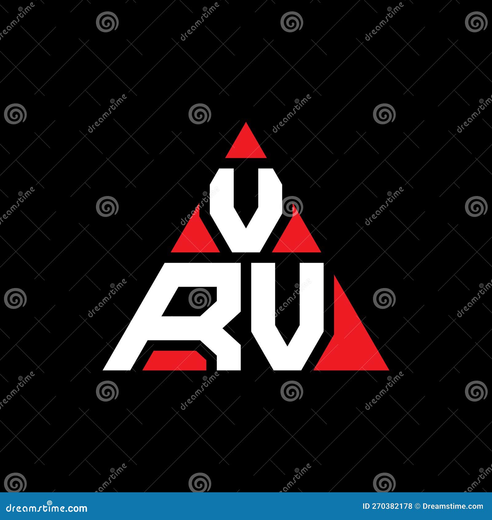 VRV Triangle Letter Logo Design with Triangle Shape. VRV Triangle Logo ...