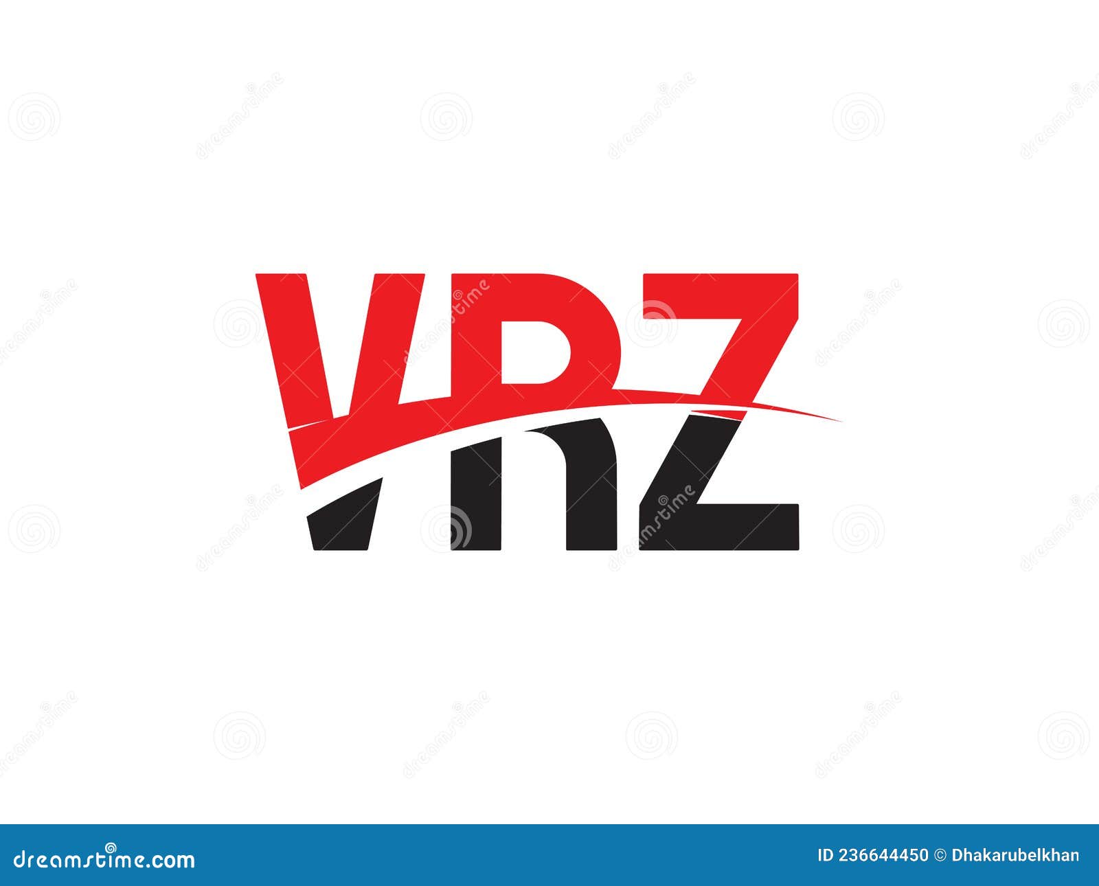 VRZ Letter Initial Logo Design Vector Illustration Stock Vector ...