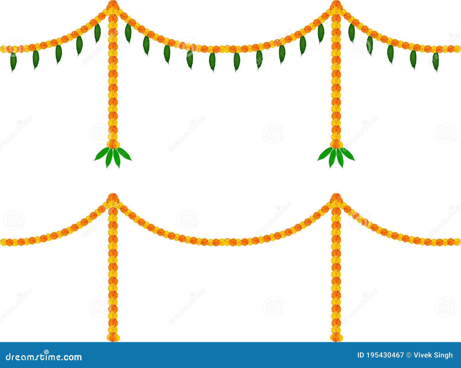 Flower Toran For Decoration Vector Illustration | CartoonDealer.com ...