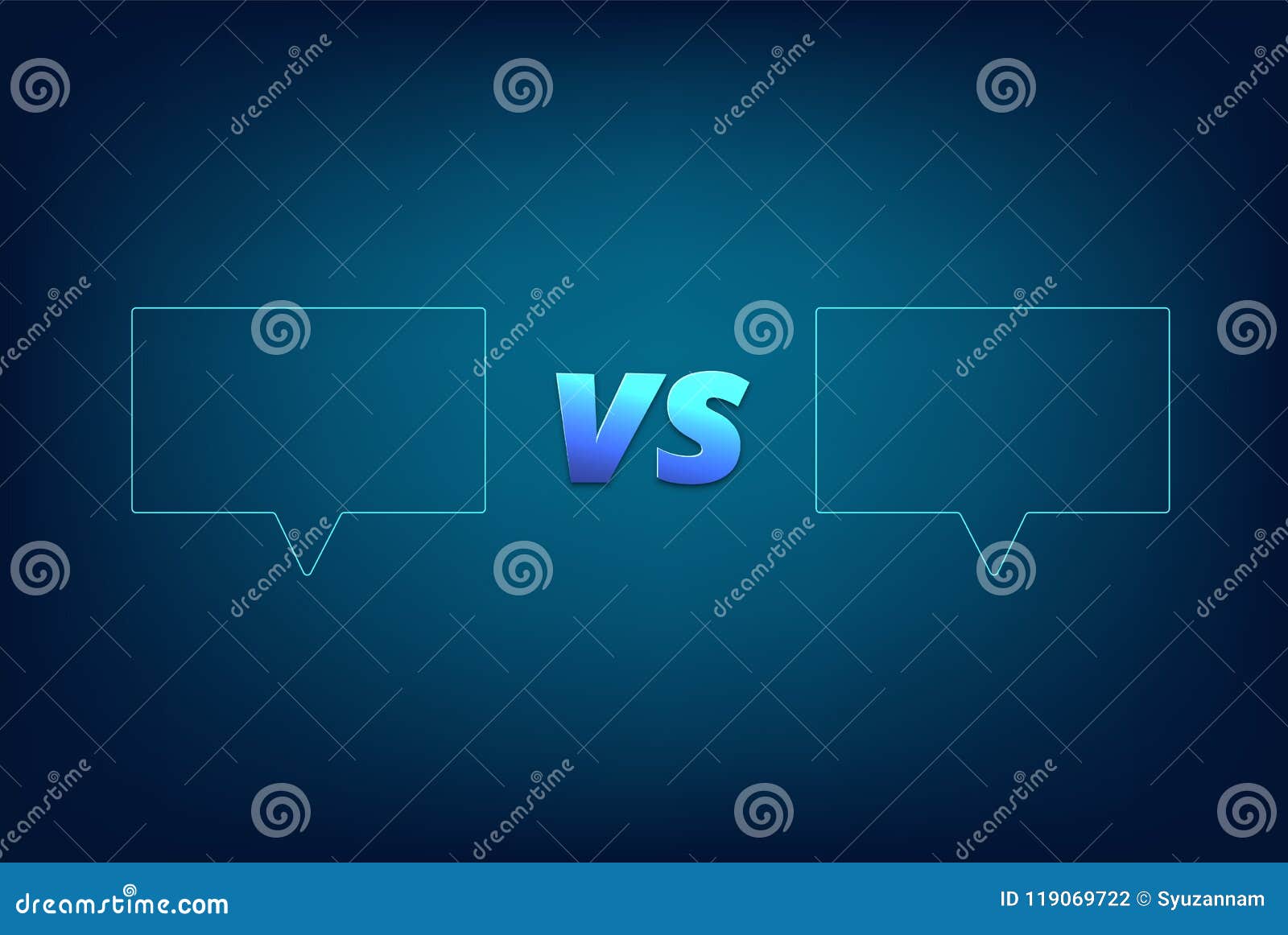 Versus Card. VS Horizontal Banner. Vector Illustration. Stock Vector ...