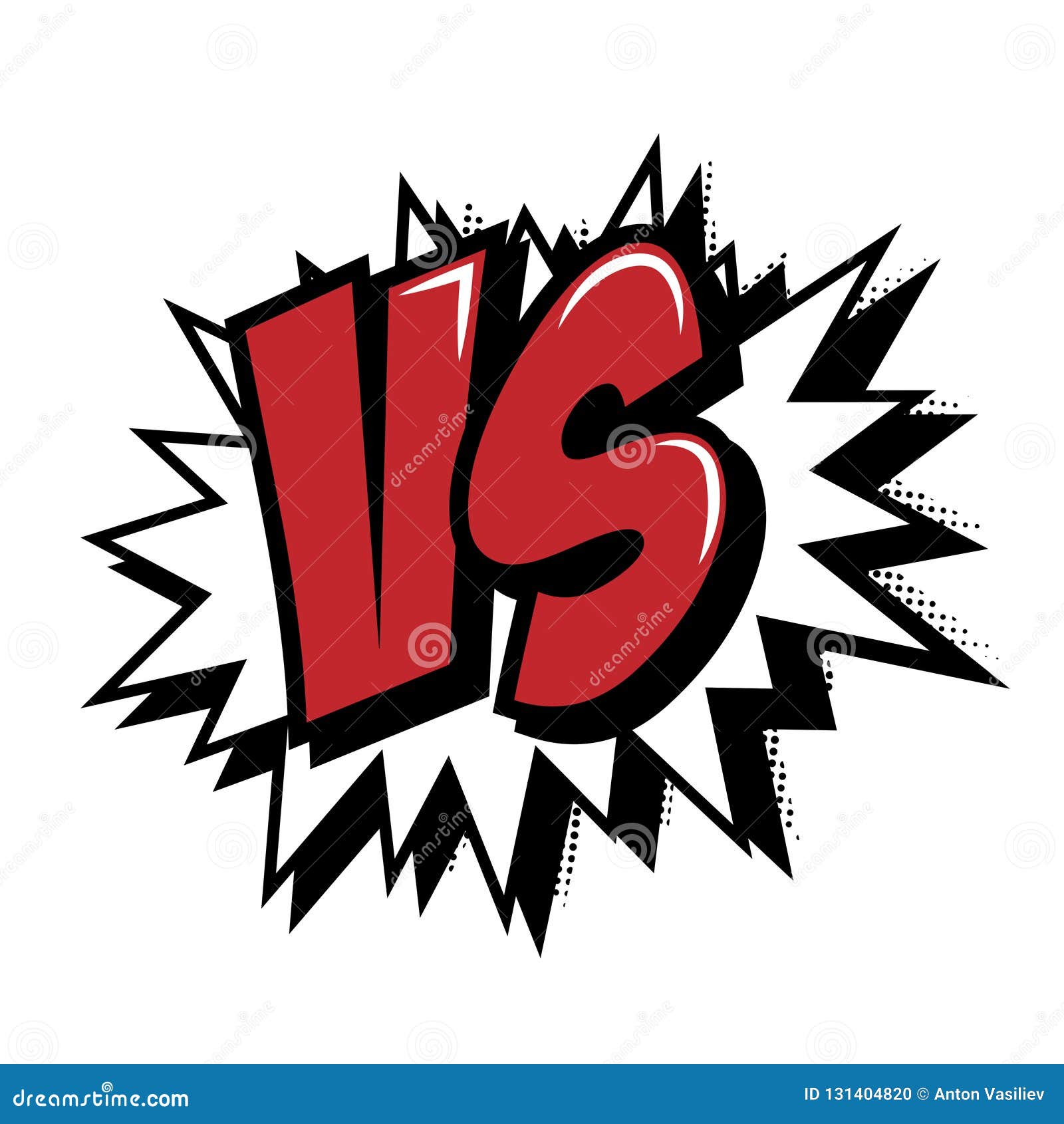 VS Comics Book Text Balloon, Vector Halftone Stock Vector ...