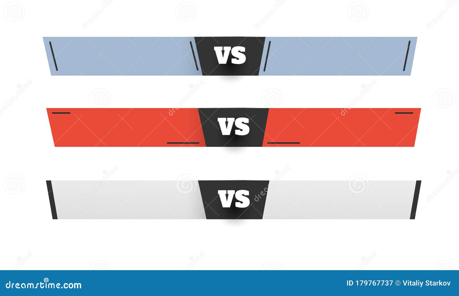 VS Duel Challenge Vector Illustration Set. Versus Board of Rivals, with ...