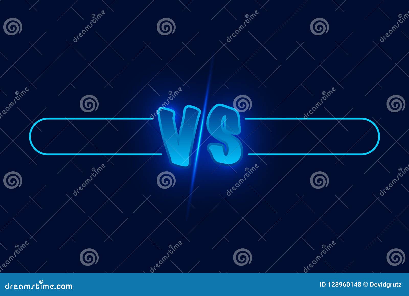 VS Duel Challenge Vector Illustration. Versus Board of Rivals, with ...