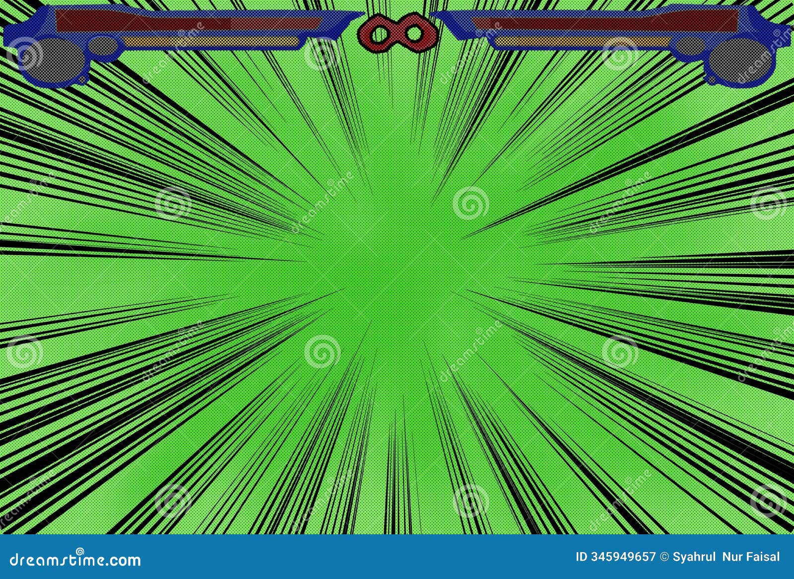 Vs Fight Comic Background, Green Pop Art Stock Illustration ...