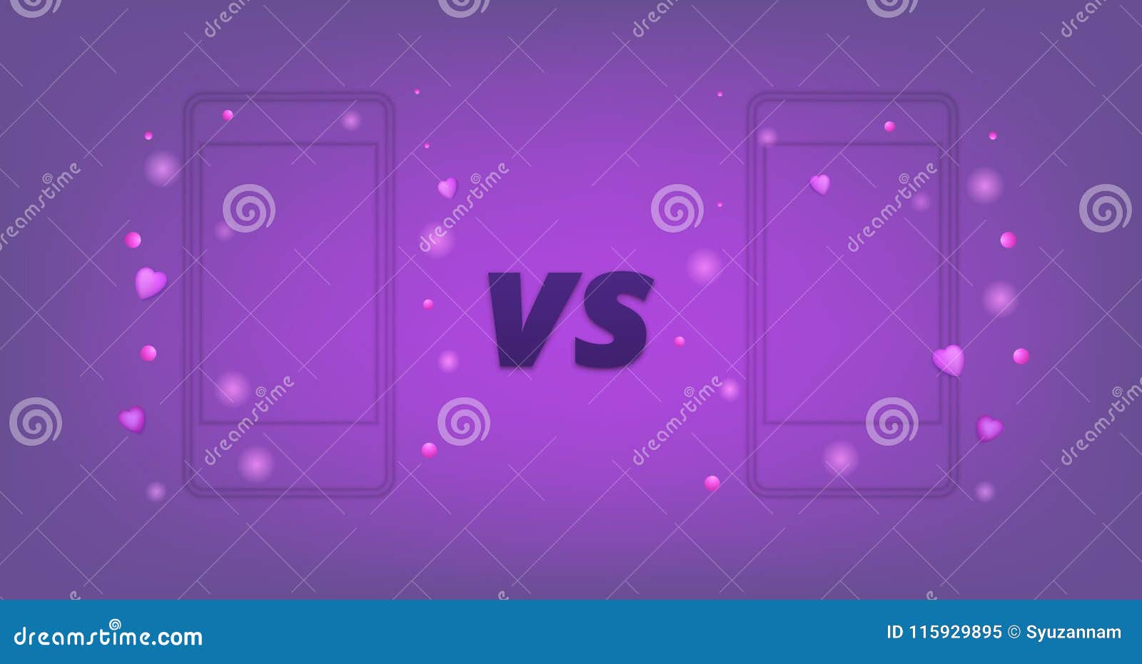 Versus Card. VS Horizontal Banner. Vector Illustration. | CartoonDealer ...
