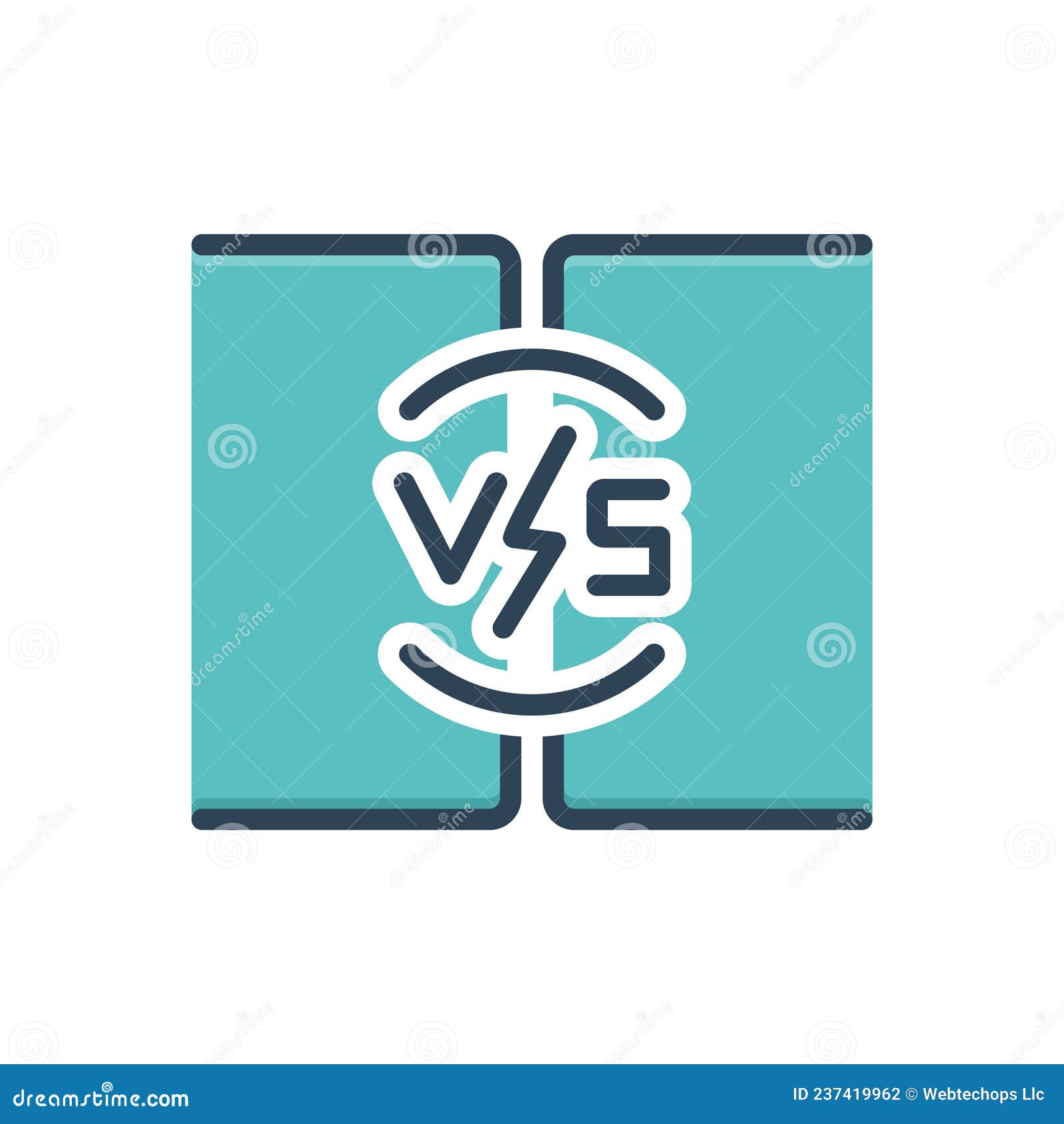 Color Illustration Icon for Vs, Contest and Comparison Stock ...