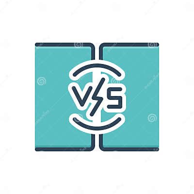 Color Illustration Icon for Vs, Contest and Comparison Stock ...